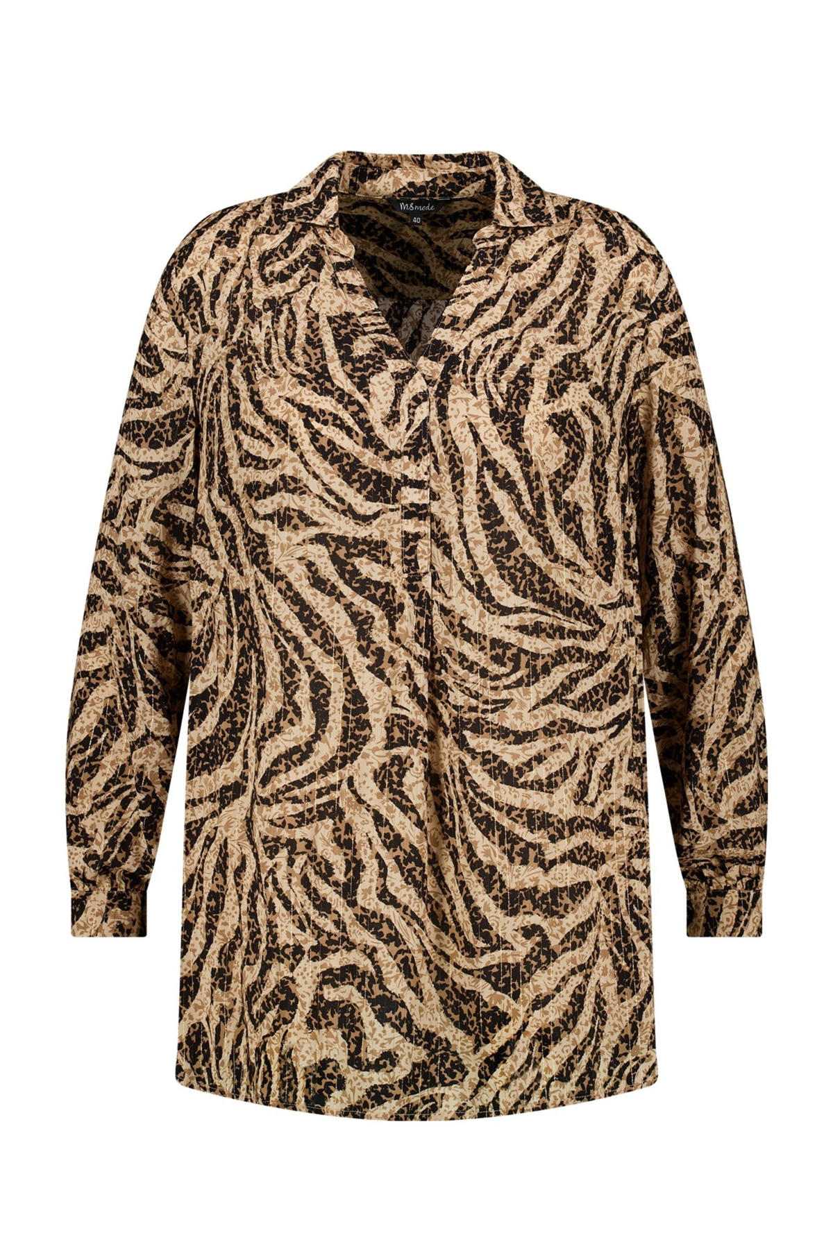 MS Mode blouse met dierenprint bruin | wehkamp