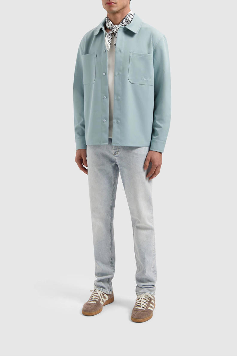 Pure Path oversized overshirt lichtblauw | wehkamp