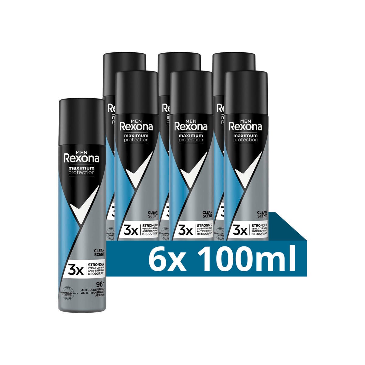 Rexona Men Maximum Protection Clean Scent anti-transpirant spray - 6 x ...