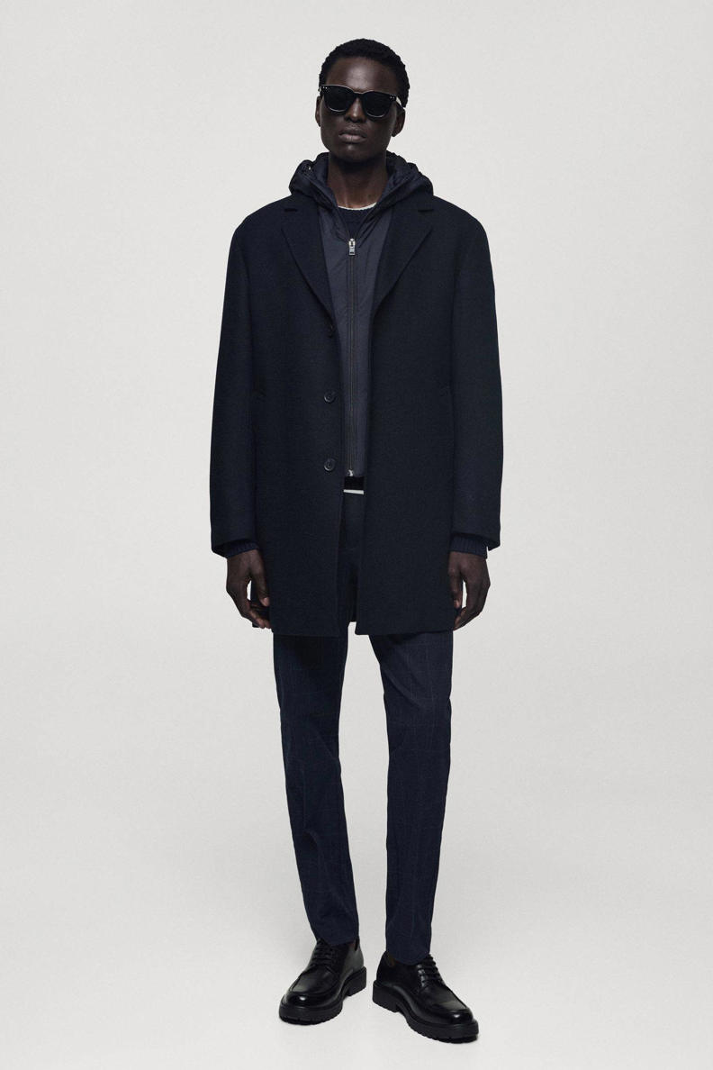 Mango Man manteljas donkerblauw | wehkamp