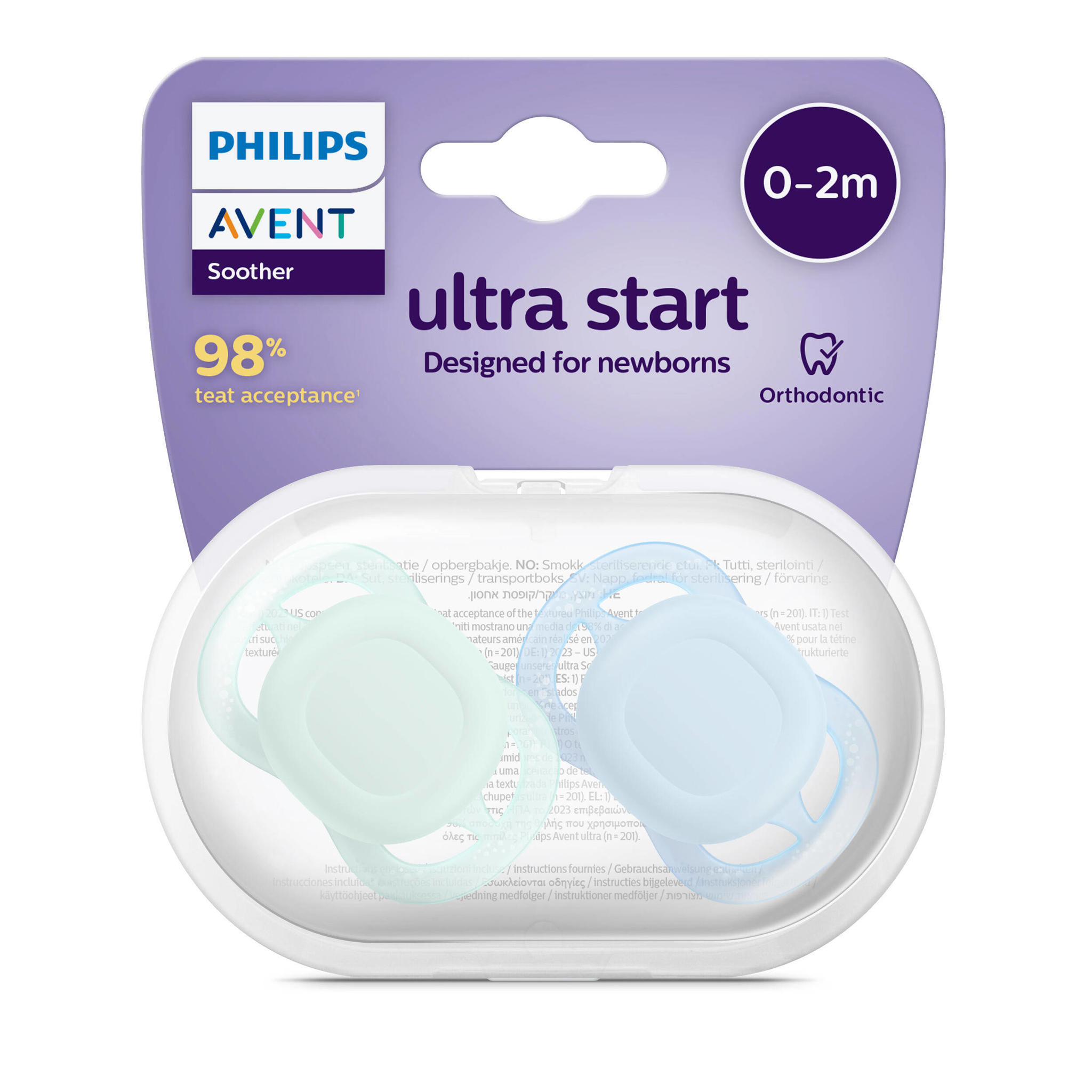 Philips AVENT Ultra Start fopspeen 0-2M 2 Stuks SCF075/02 | wehkamp