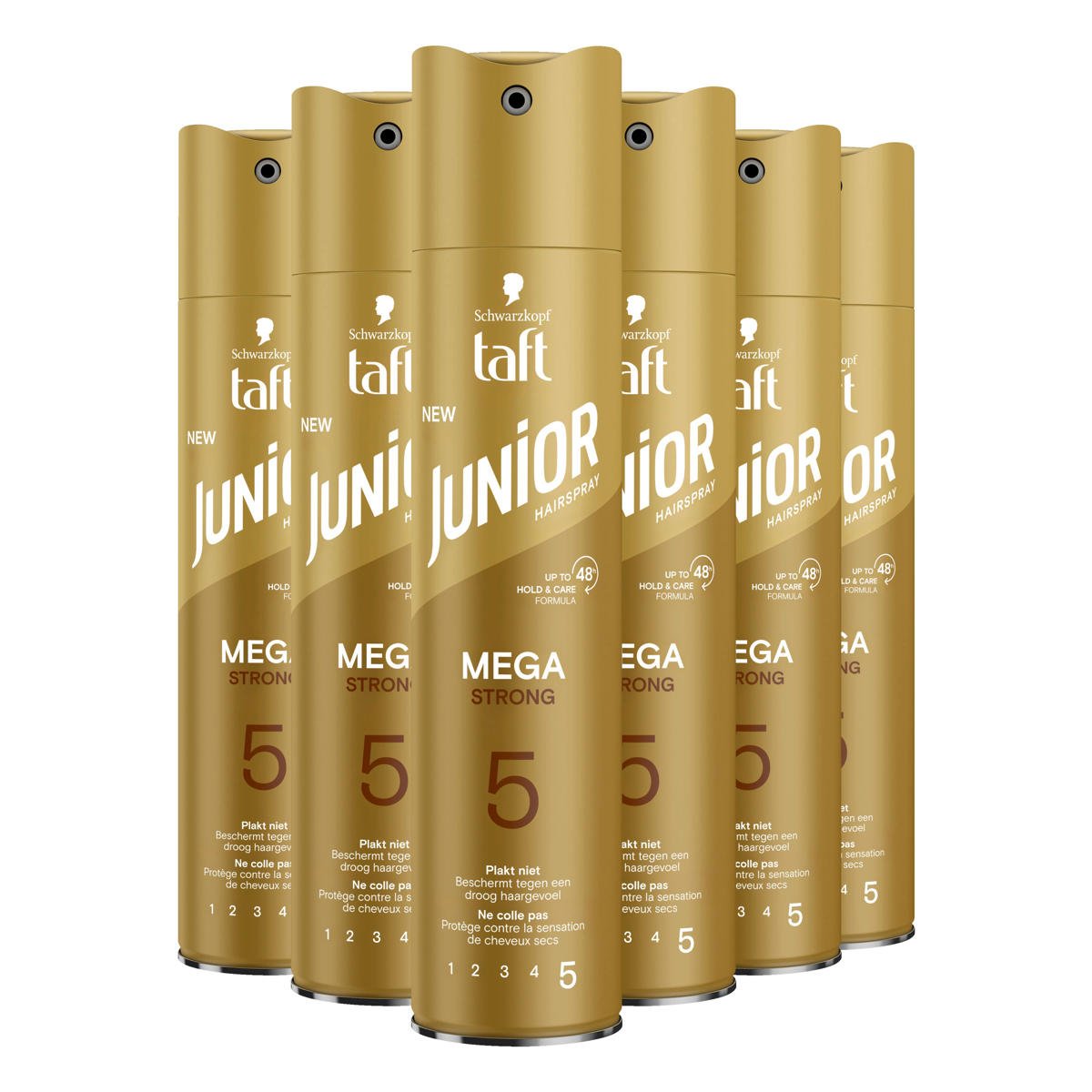 Schwarzkopf Junior Hairspray Mega Strong - 6 x 250 ml | wehkamp