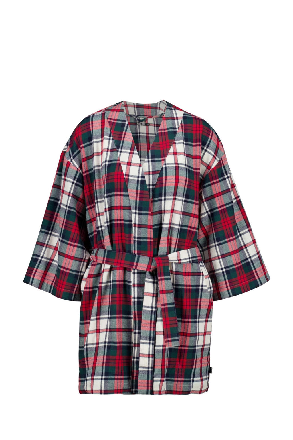 America Today badjas Lou rood/groen | wehkamp