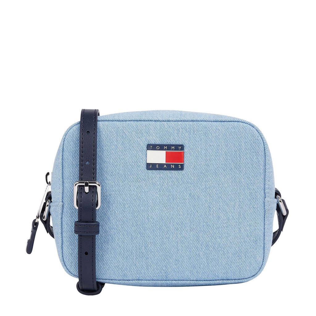 Tommy Jeans denim crossbody tas blauw | wehkamp