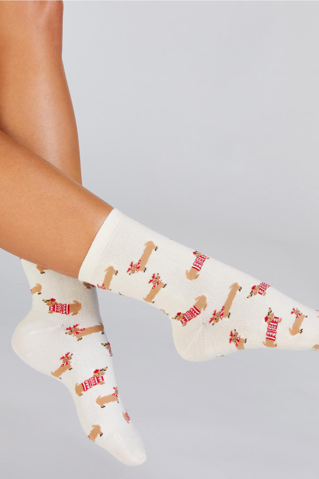 Hunkemöller sokken met all over print - set van 3 beige | wehkamp