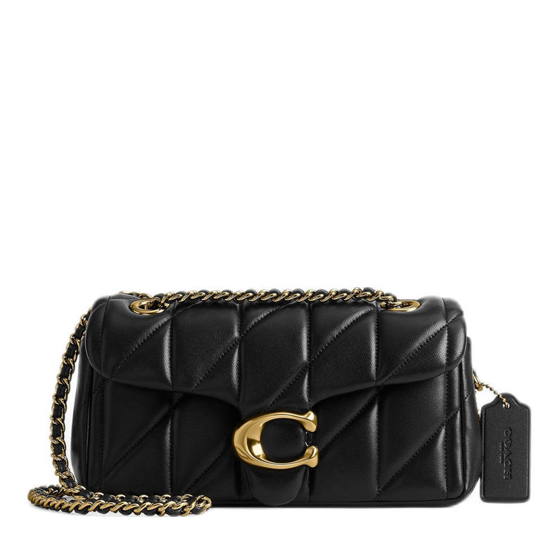 Coach doorgestikte leren schoudertas Tabby 20 zwart | wehkamp