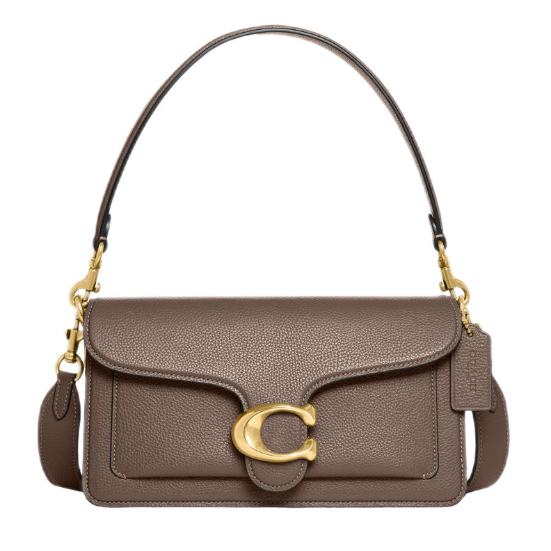 Coach leren schoudertas Tabby 26 taupe | wehkamp