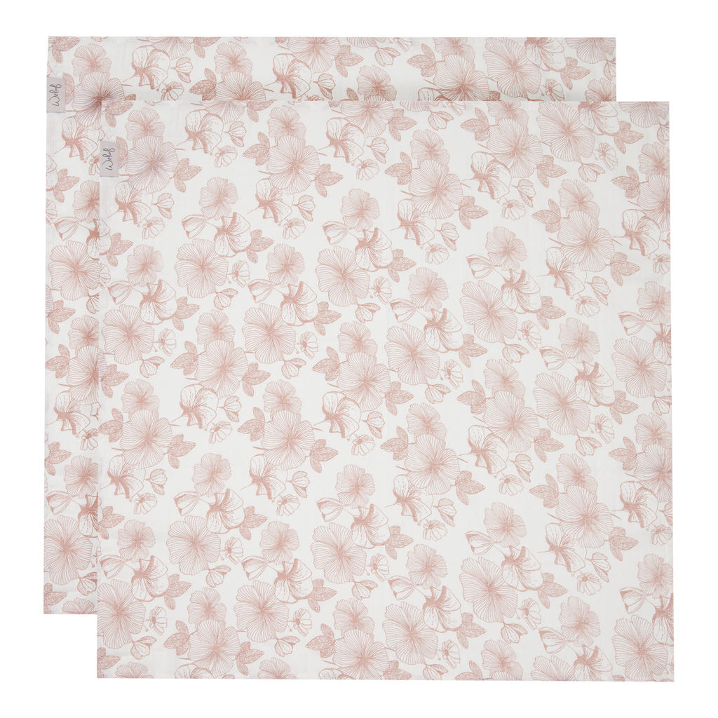 Witlof for kids hydrofiele doek Flower Powder - set van 2 | wehkamp