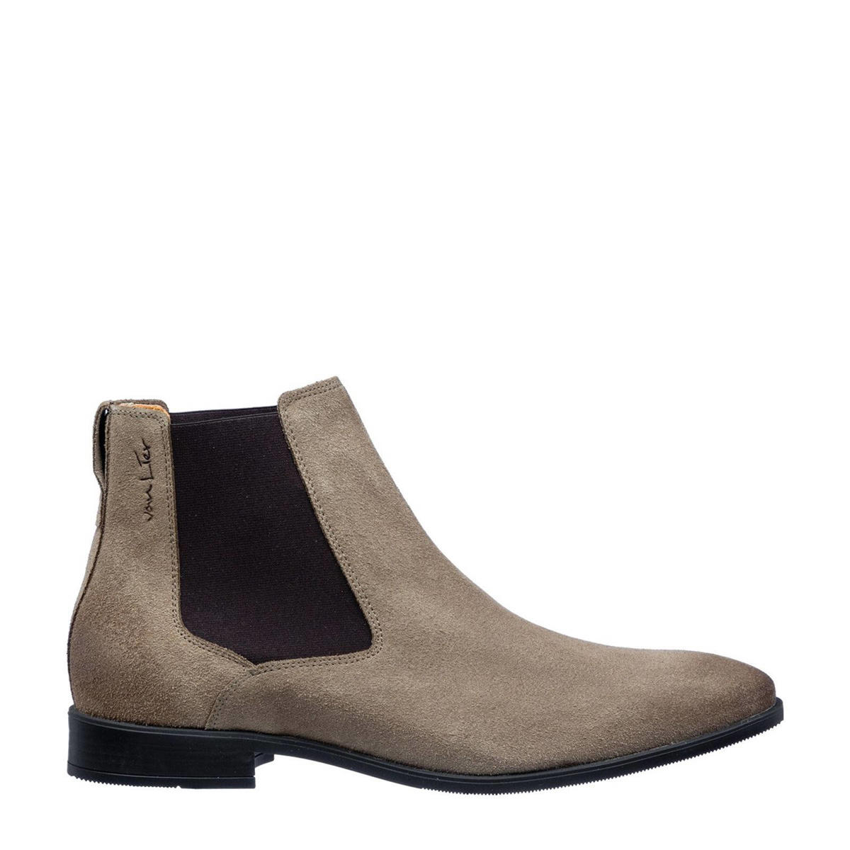 Van Lier suède chelsea boots taupe | wehkamp