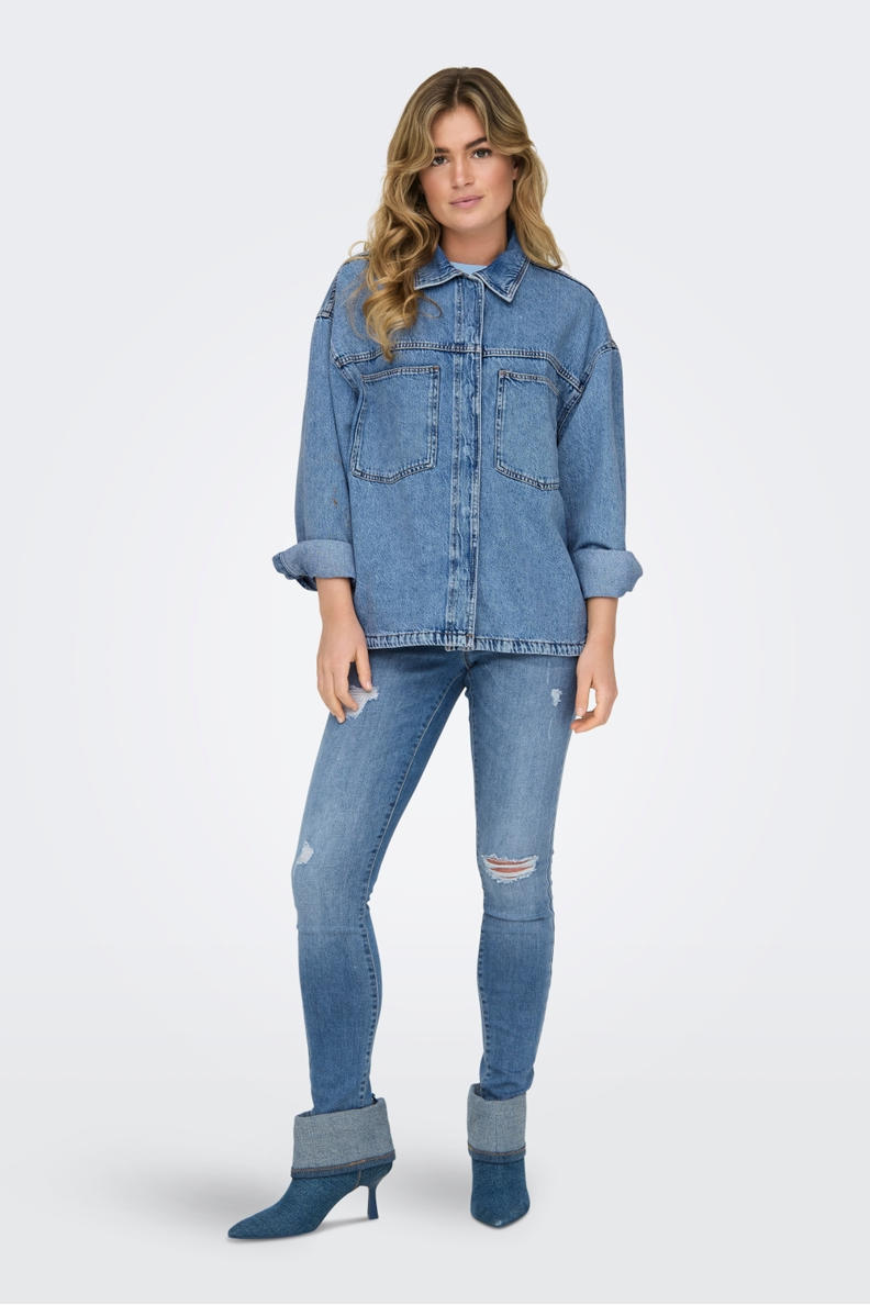 ONLY blouse light blue denim kopen? | Morgen in huis | wehkamp