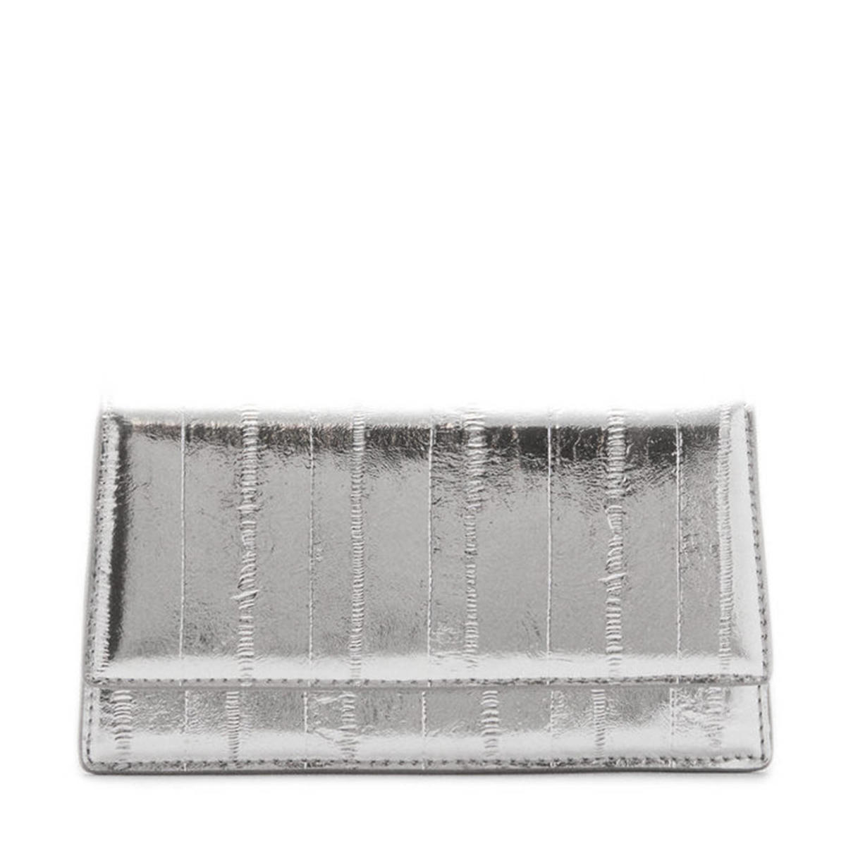 Mango metallic clutch zilverkleurig | wehkamp
