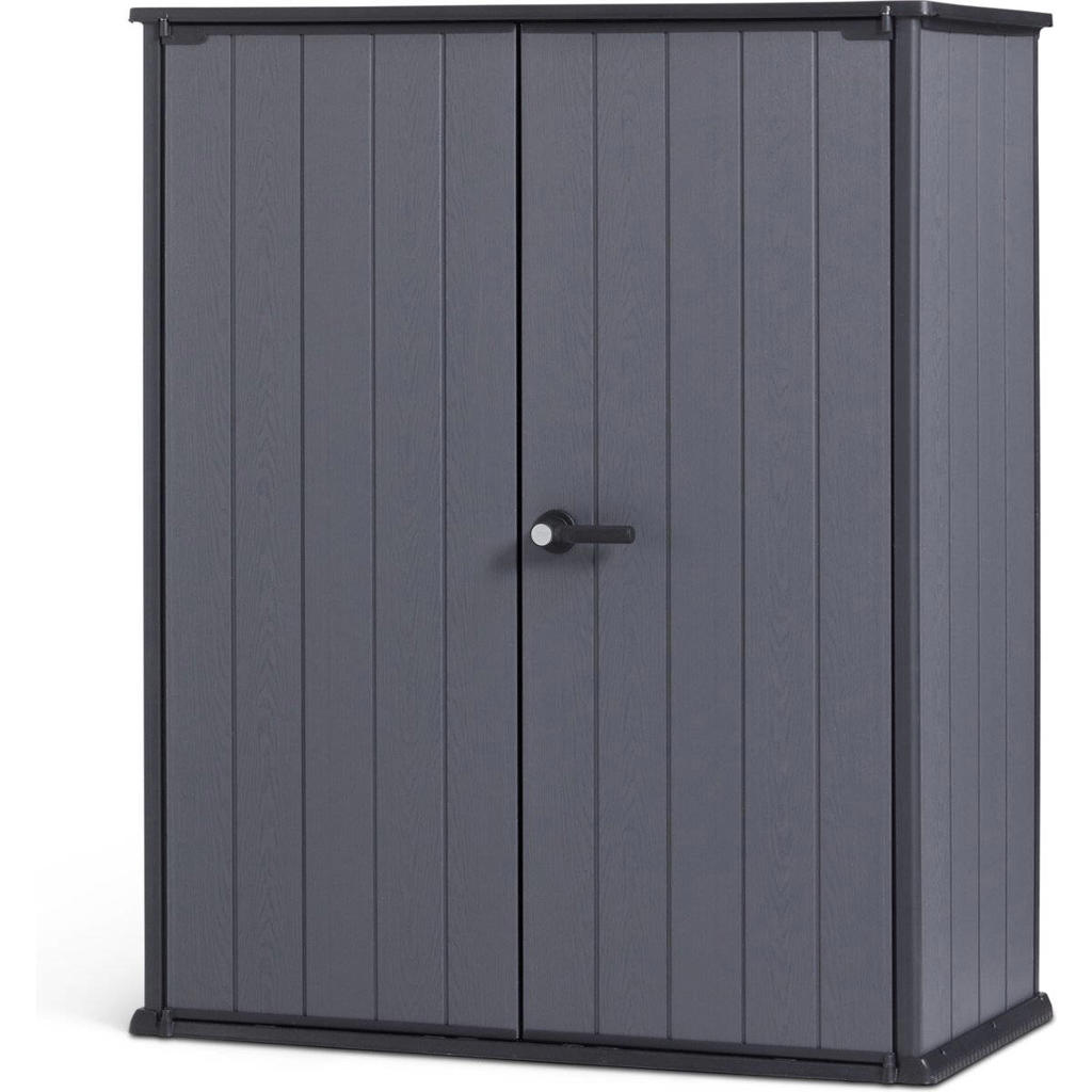 Keter Keter Cortina Alto Tuinkast - 140x73,6x170,4 cm - Grijs | wehkamp