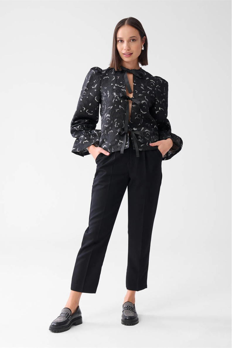 Shoeby top met all over print zwart | wehkamp