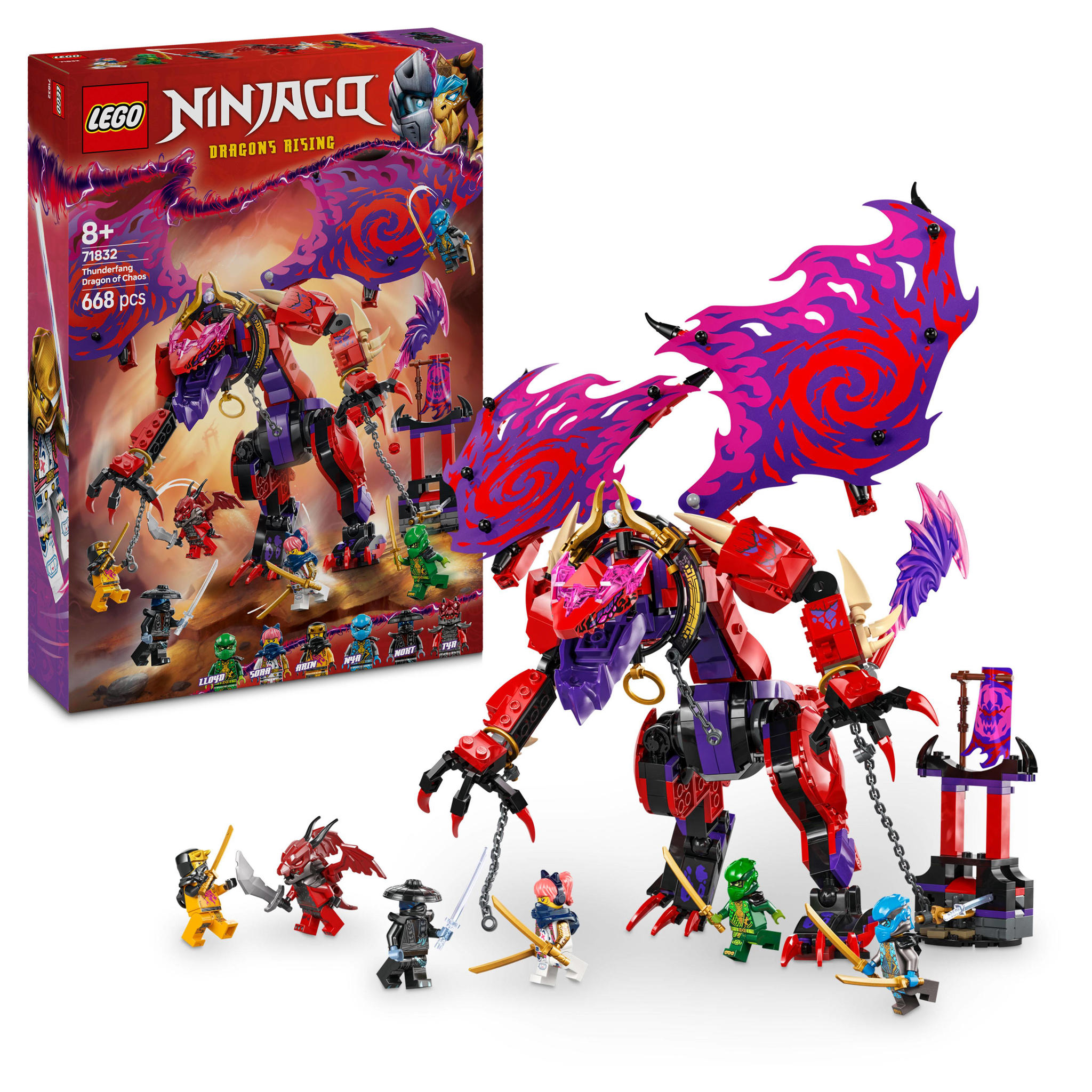 LEGO Ninjago Bliksemtand Draak van Chaos ninjaset 71832 | wehkamp