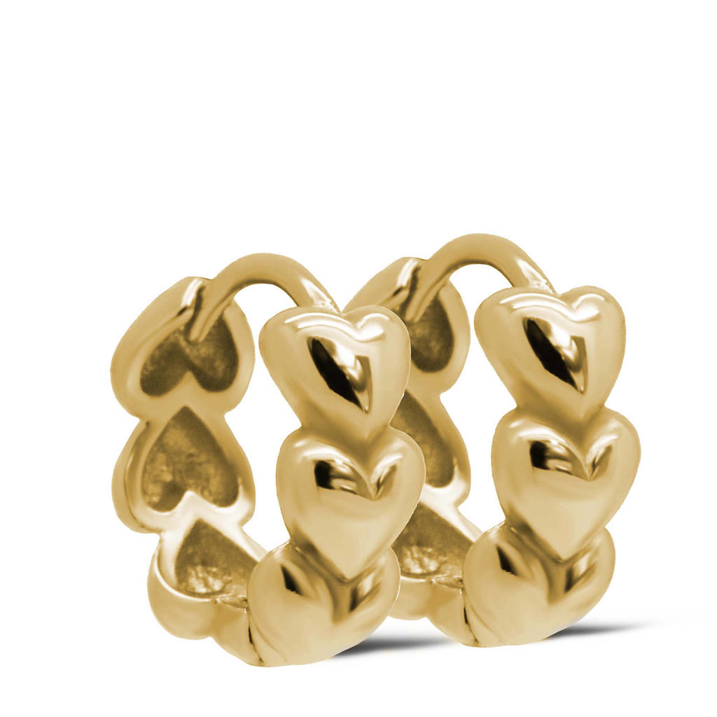 KARMA Jewelry gold plated oorbellen Connected Hearts | wehkamp