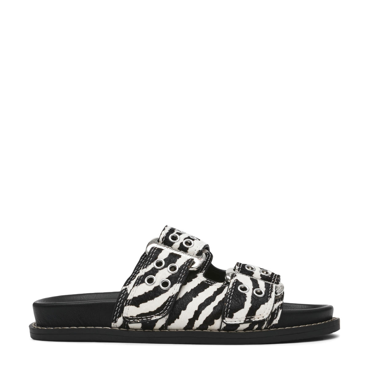Steve Madden Agent slippers met zebraprint zwart/wit | wehkamp