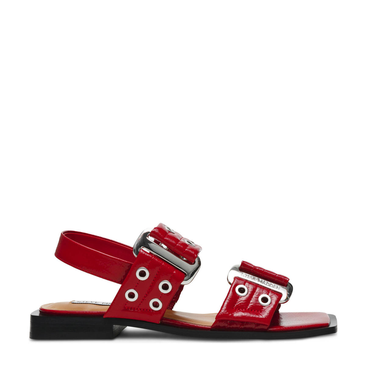 Steve Madden Saria-E lak sandalen rood | wehkamp