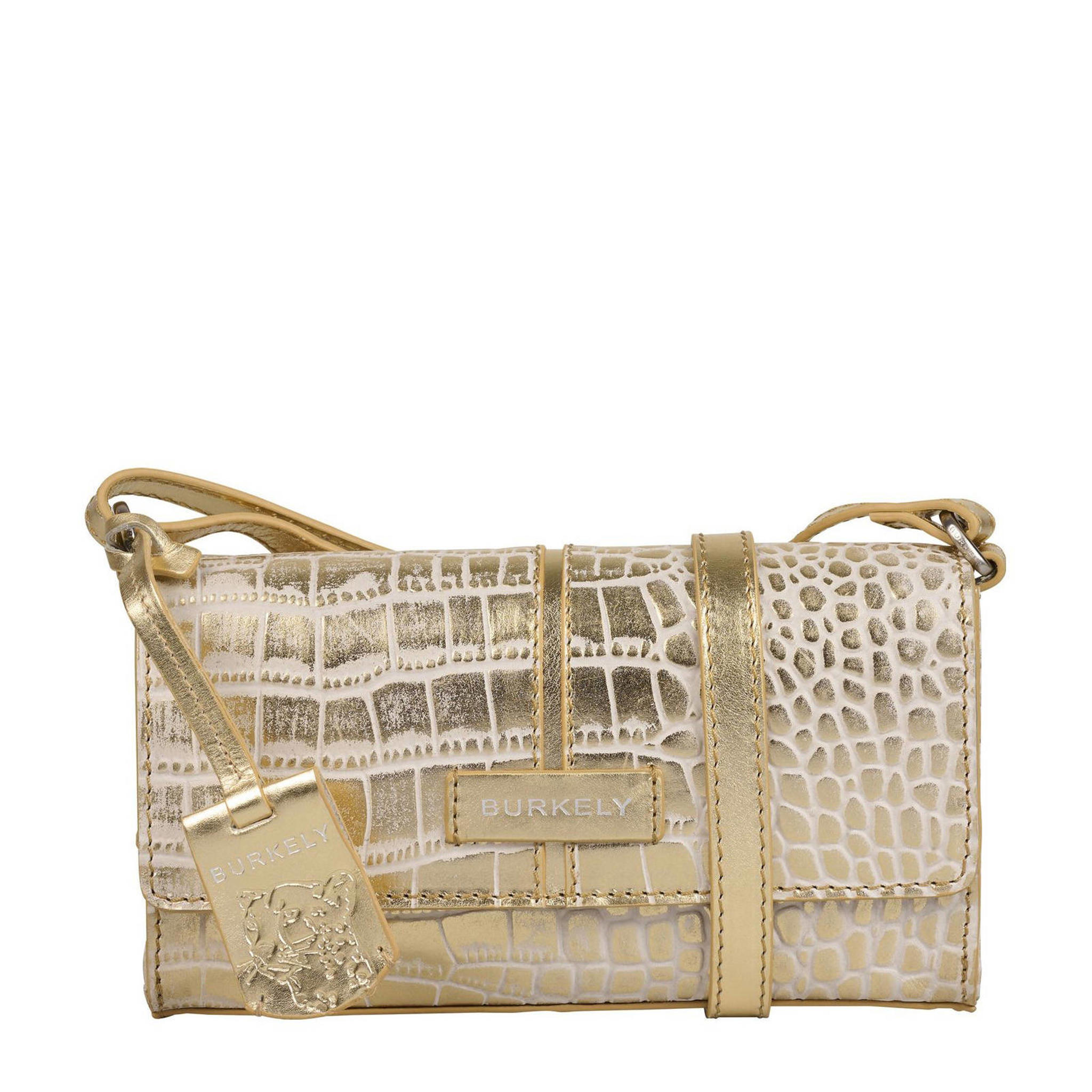 BURKELY leren crossbody tas Cool Colbie goudkleurig | wehkamp