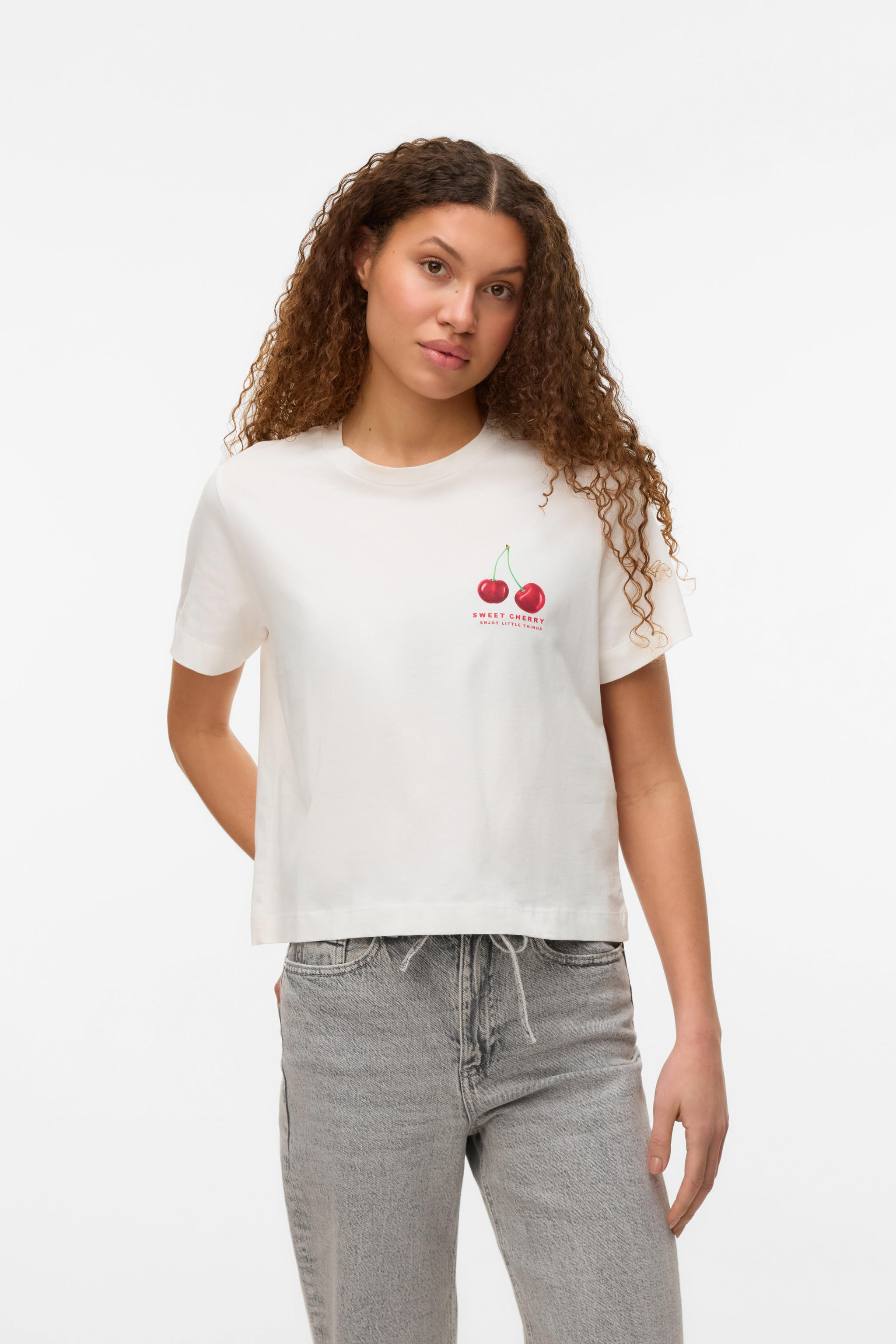VERO MODA T-shirt ecru kopen? | Morgen in huis | wehkamp