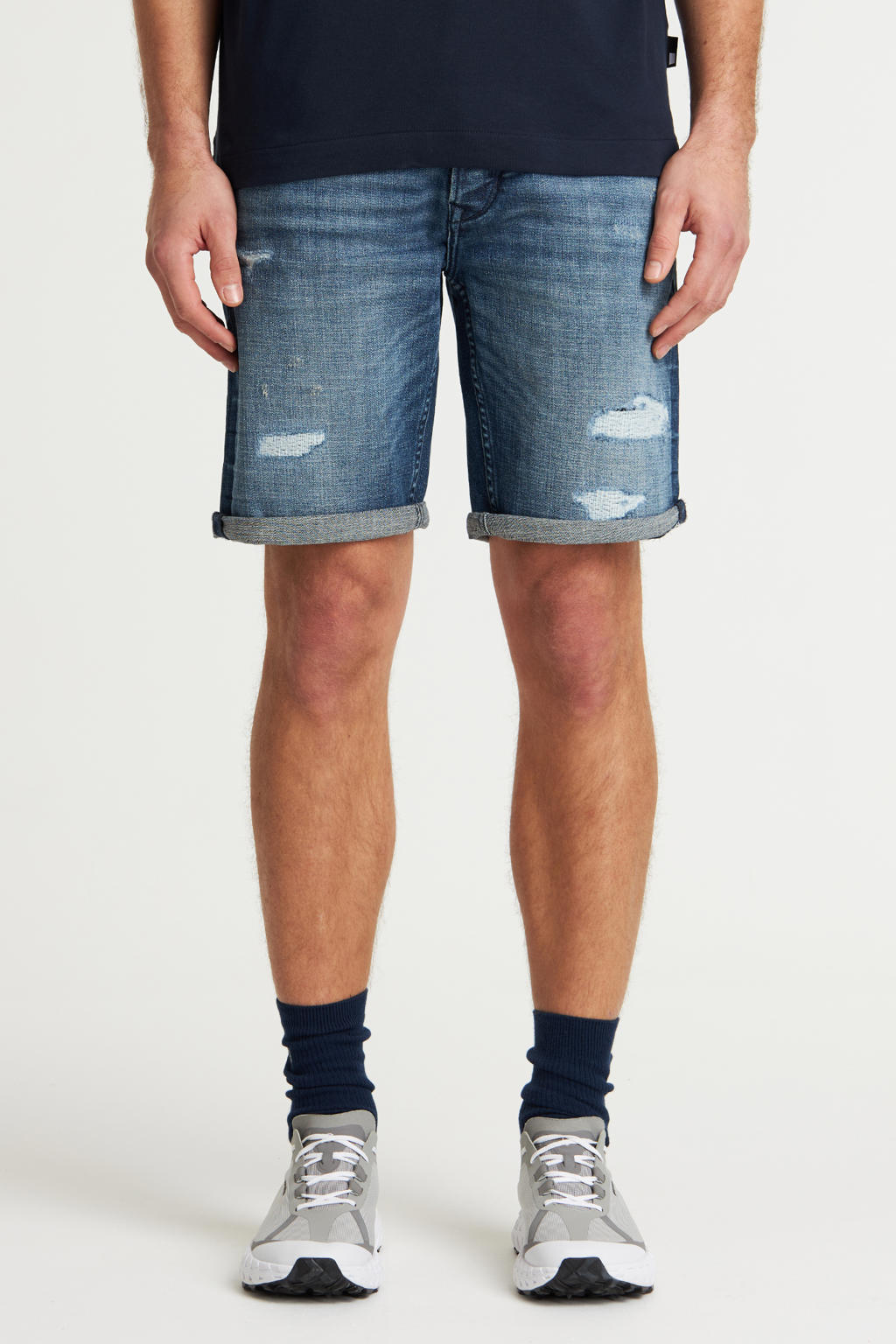 CHASIN' slim denim short dark blue denim | wehkamp