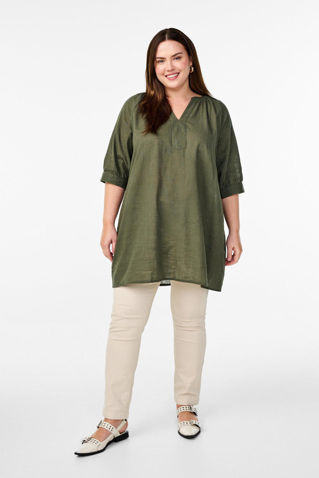 Zizzi tuniek kaki kopen? | Morgen in huis | wehkamp