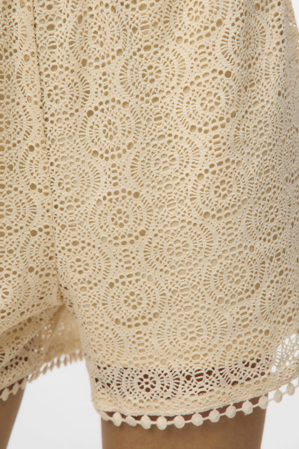 VERO MODA regular high waist beige crochet | wehkamp