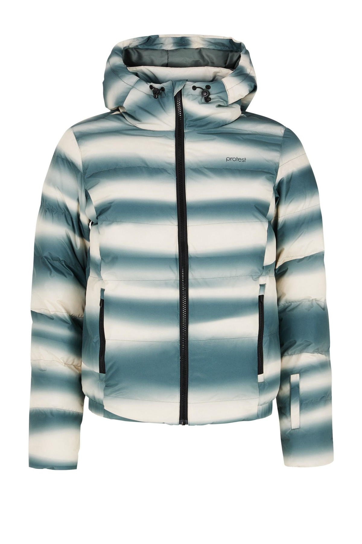 Protest ski-jack Fever groen/ecru | wehkamp