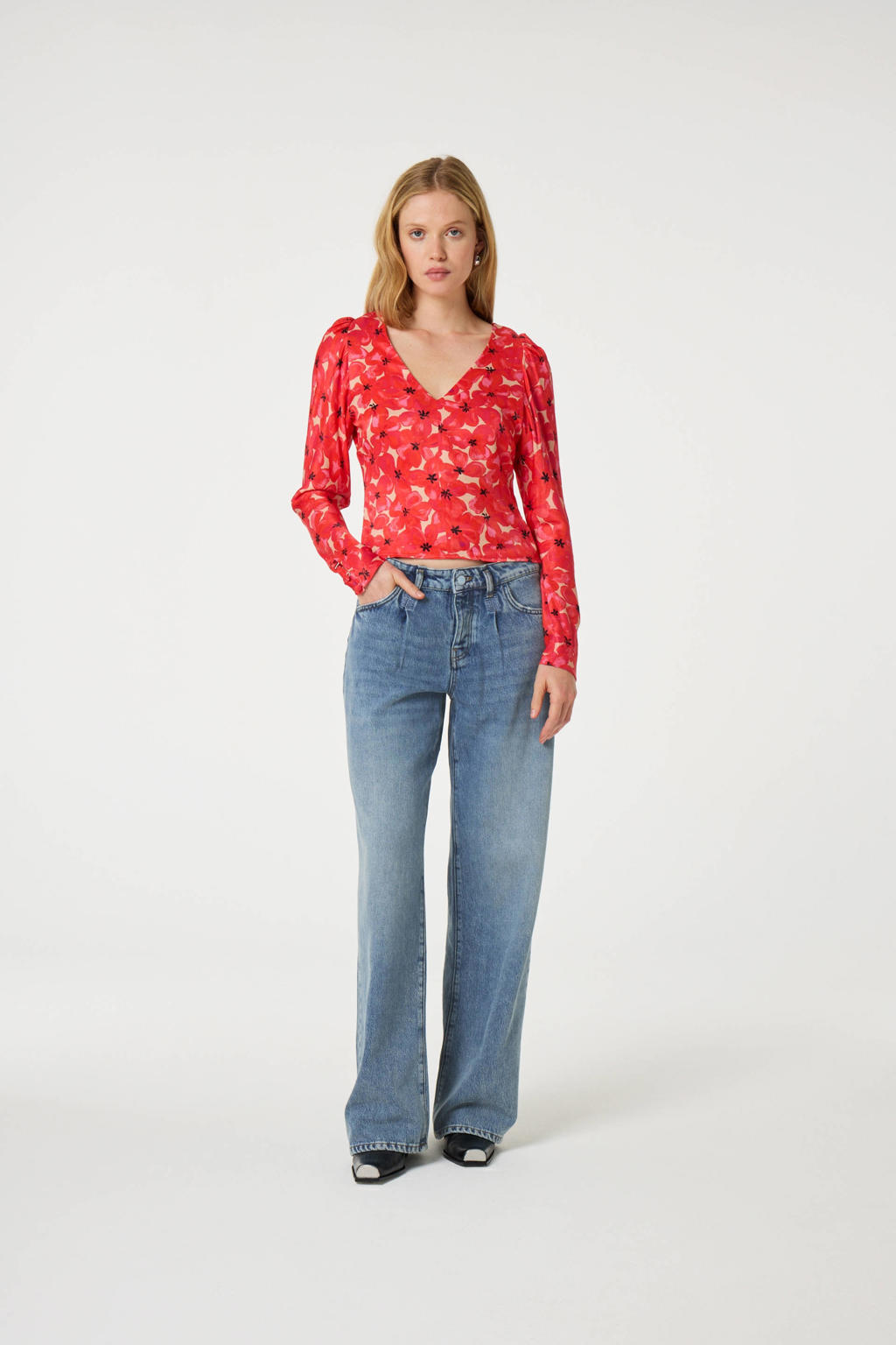 Fabienne Chapot wide leg jeans medium blue denim | wehkamp