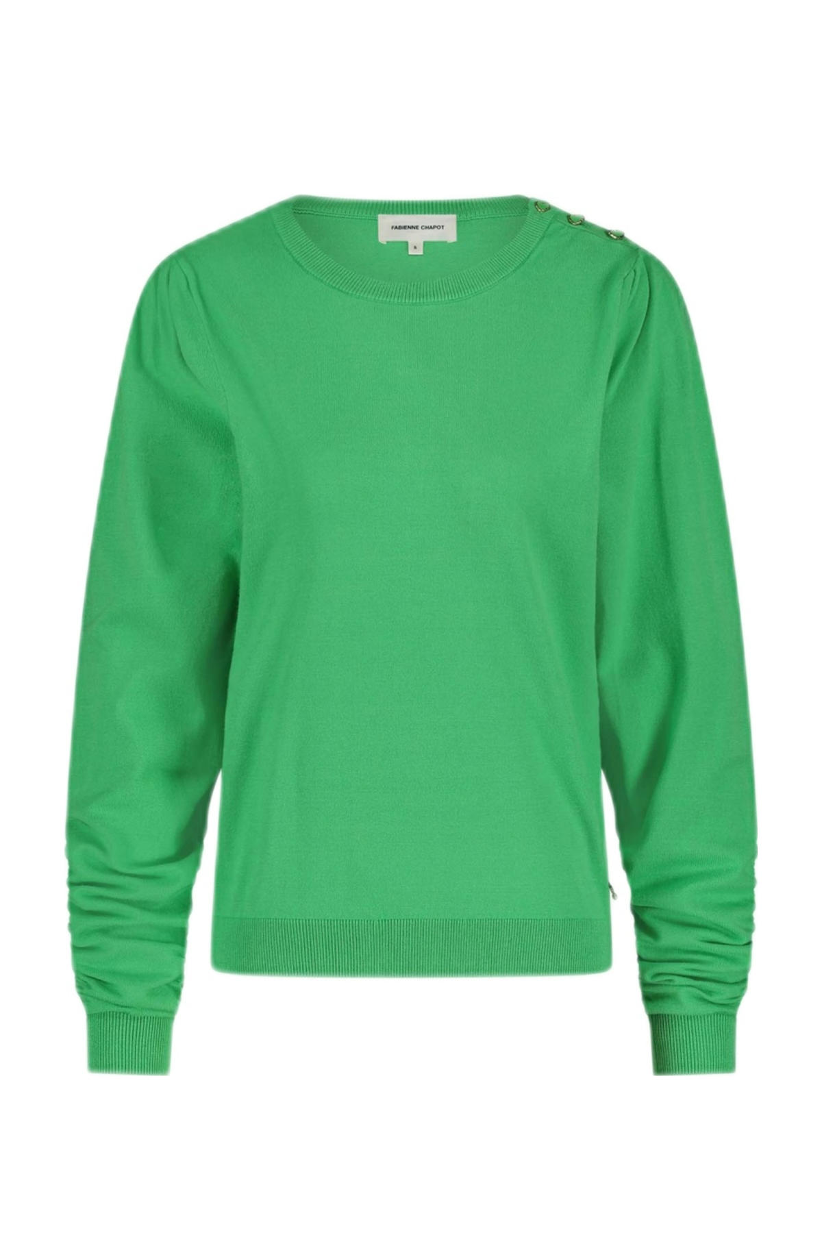 Fabienne Chapot pullover groen fijn gebreid | wehkamp