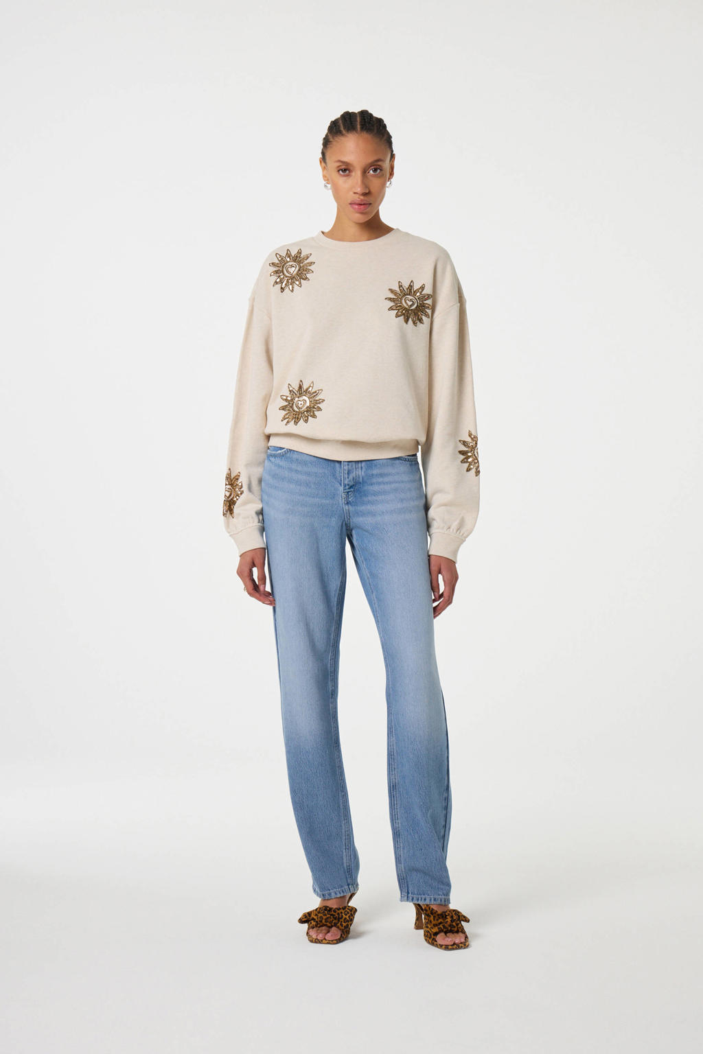 Fabienne Chapot sweater ecru met parels | wehkamp