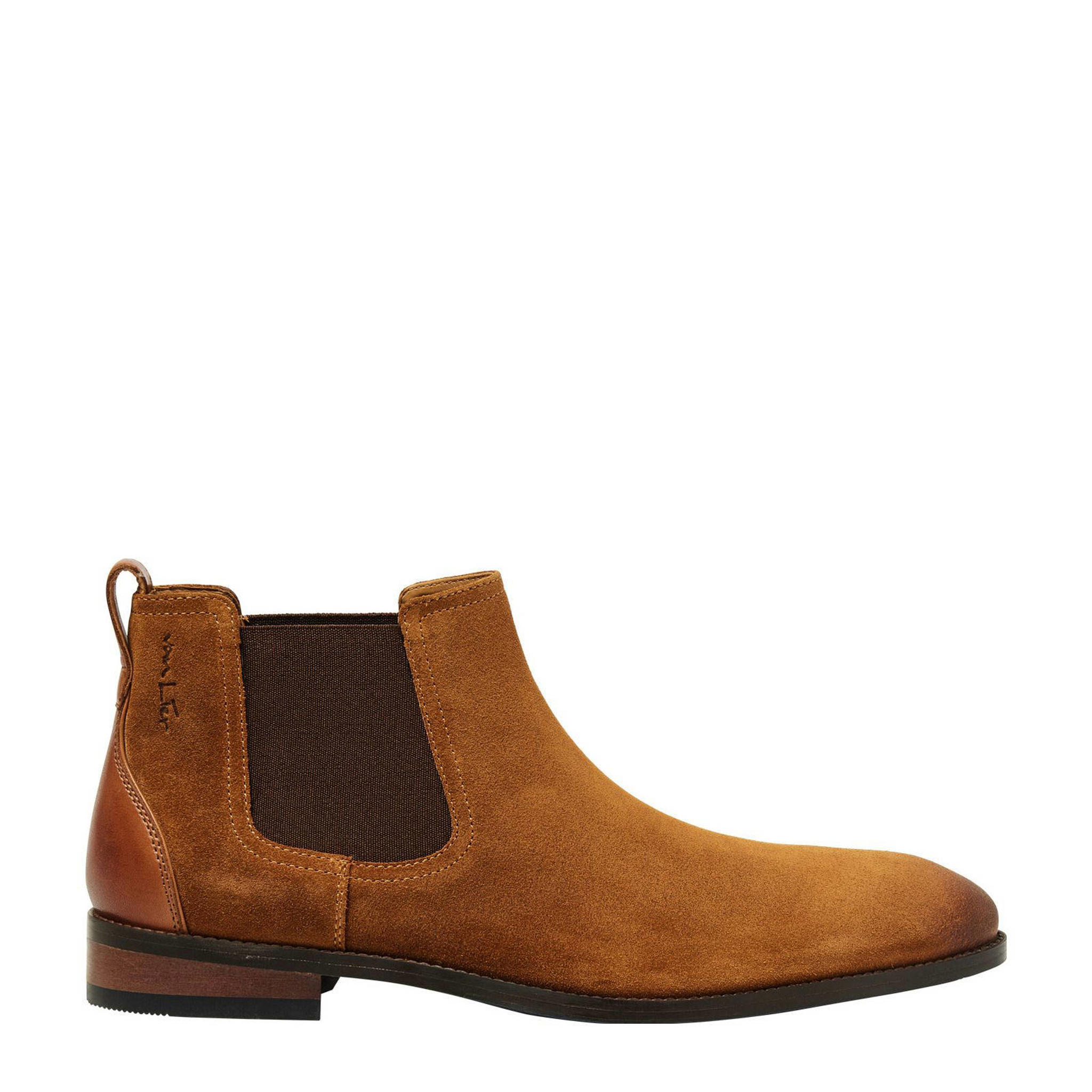 Van Lier Vienna suède chelsea boots cognac | wehkamp