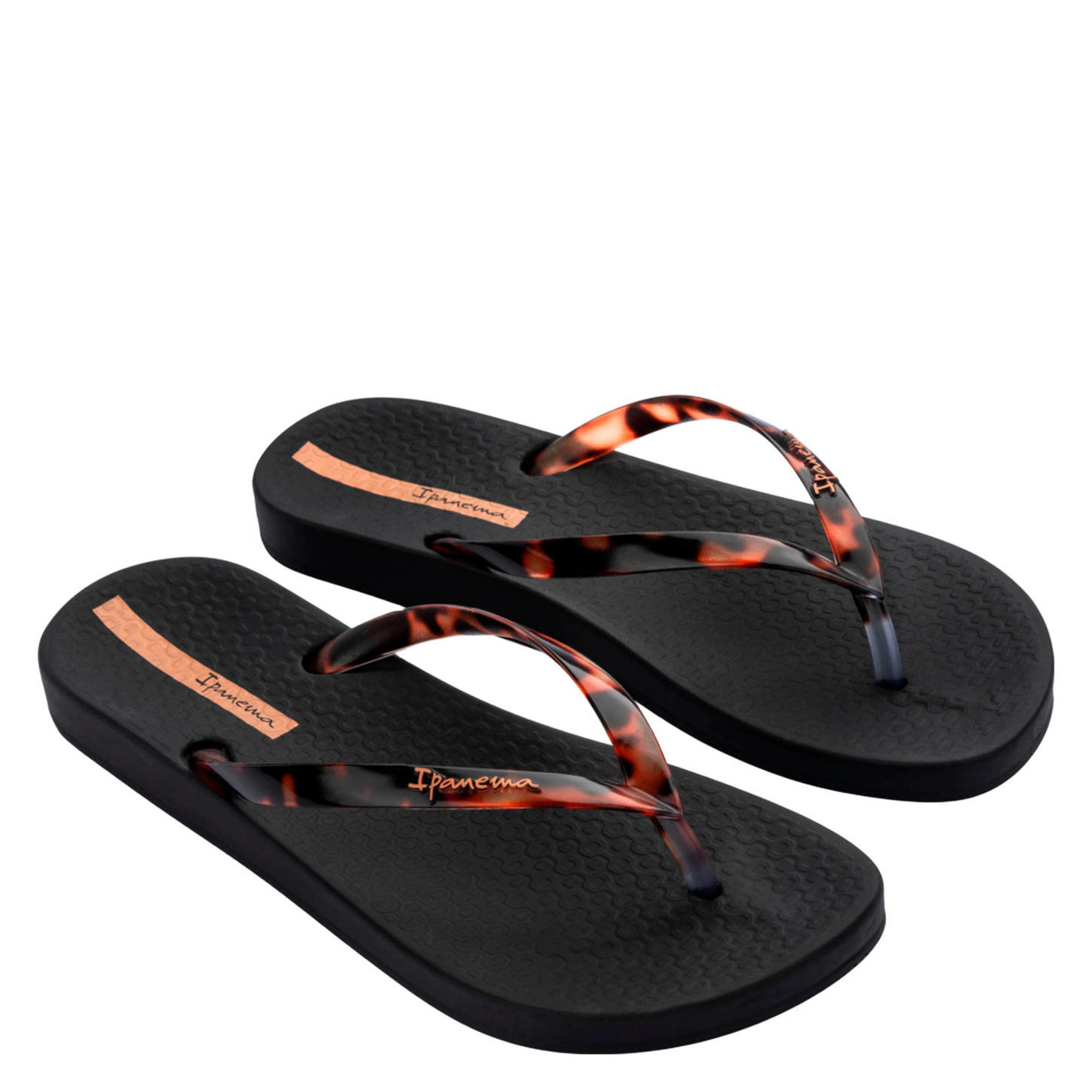 Ipanema Anatomic Connect teenslippers zwart/oranje | wehkamp