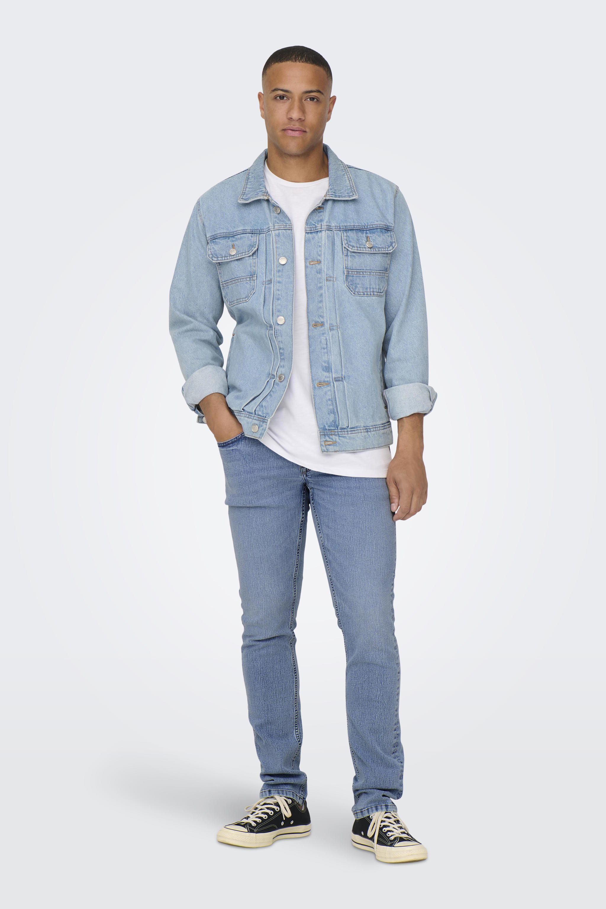 ONLY & SONS slim fit jeansONSLOOM light blue denim | wehkamp