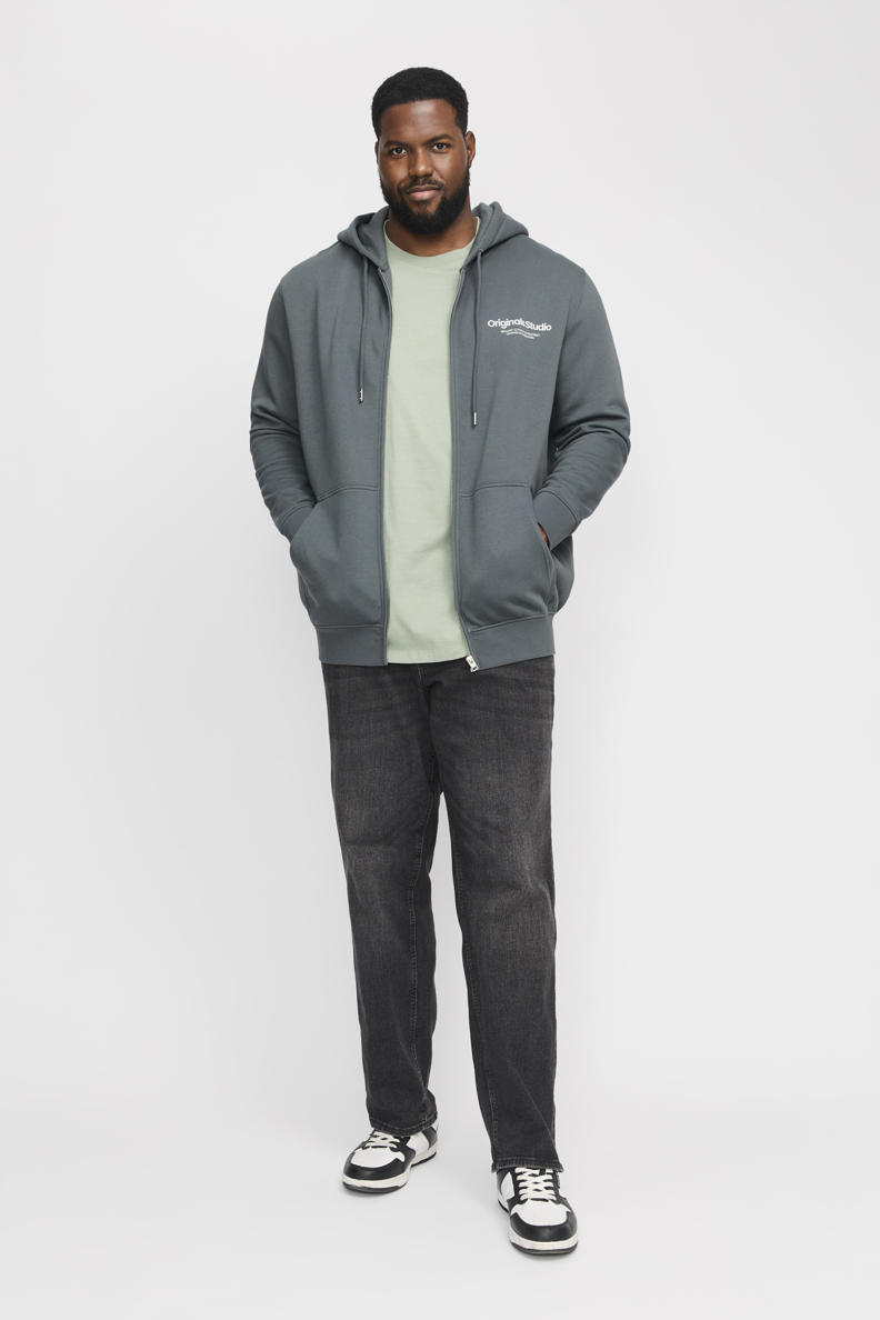 JACK & JONES PLUS SIZE sweatvest JORVESTERBRO Plus Size met printopdruk ...