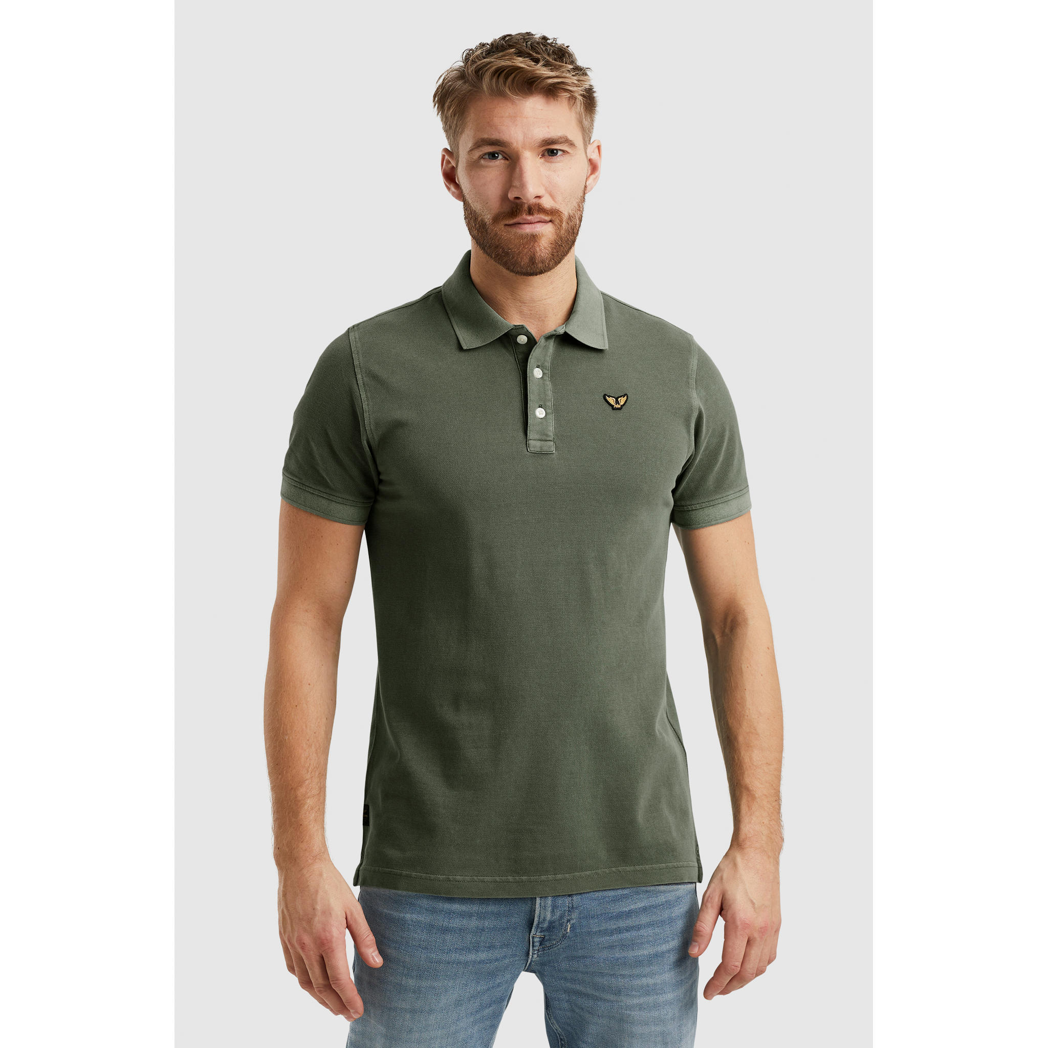 PME Legend regular polo donkergroen | wehkamp