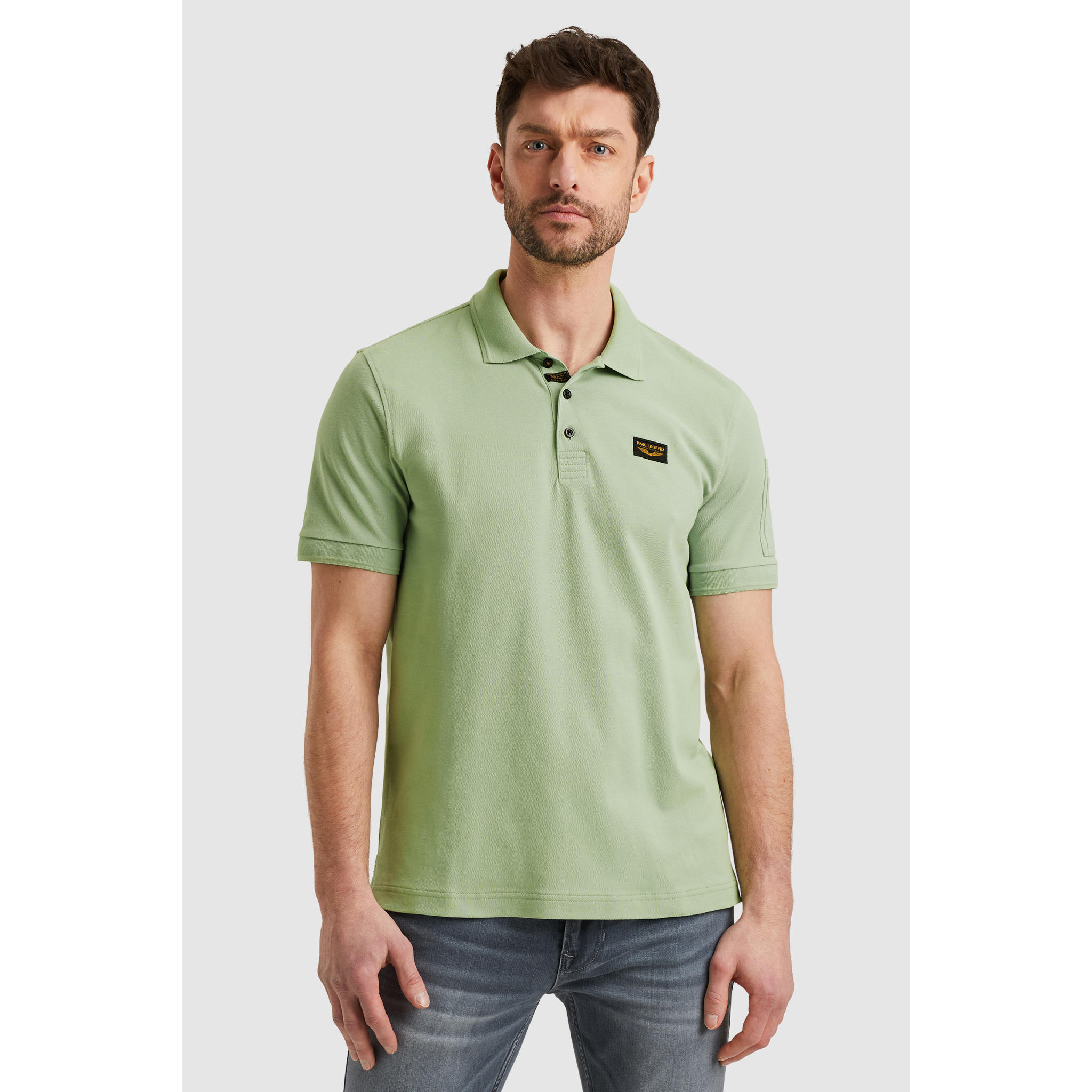 PME Legend regular polo groen | wehkamp