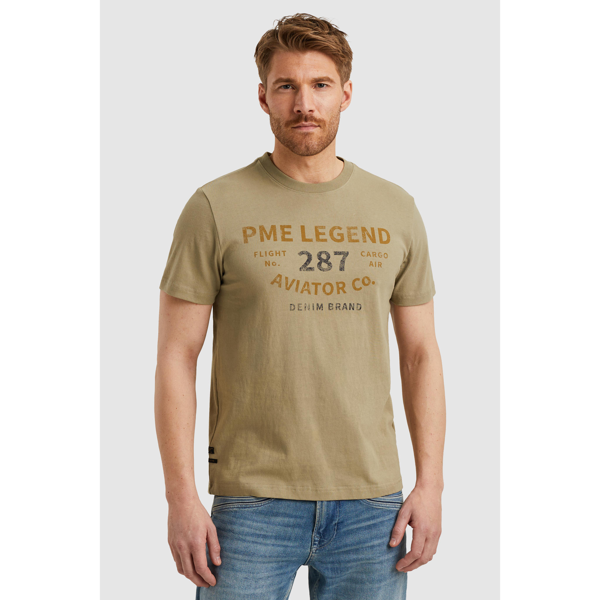 PME Legend regular T-shirt beige | wehkamp