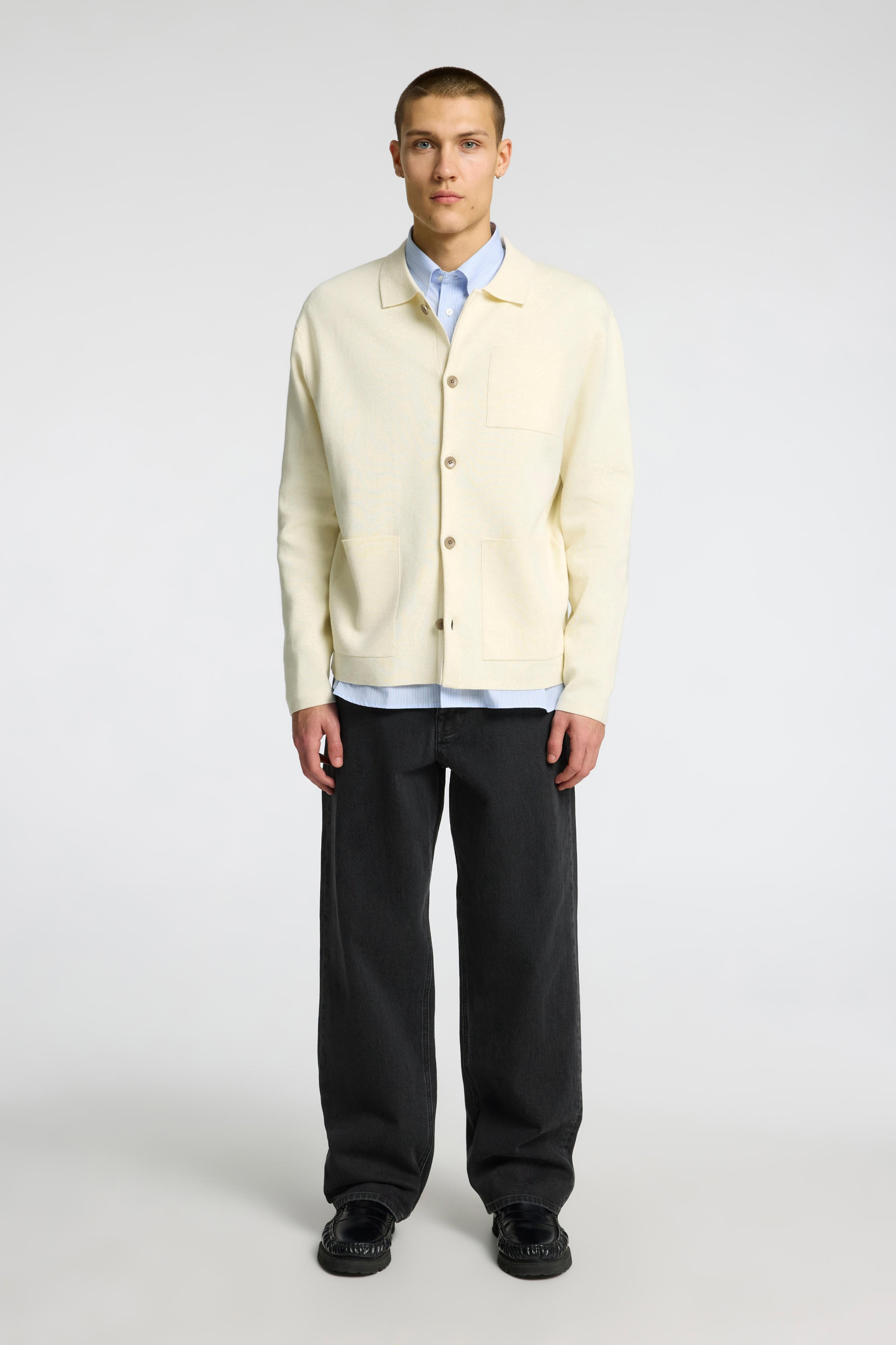 SELECTED HOMME cardigan gebreid ecru | wehkamp