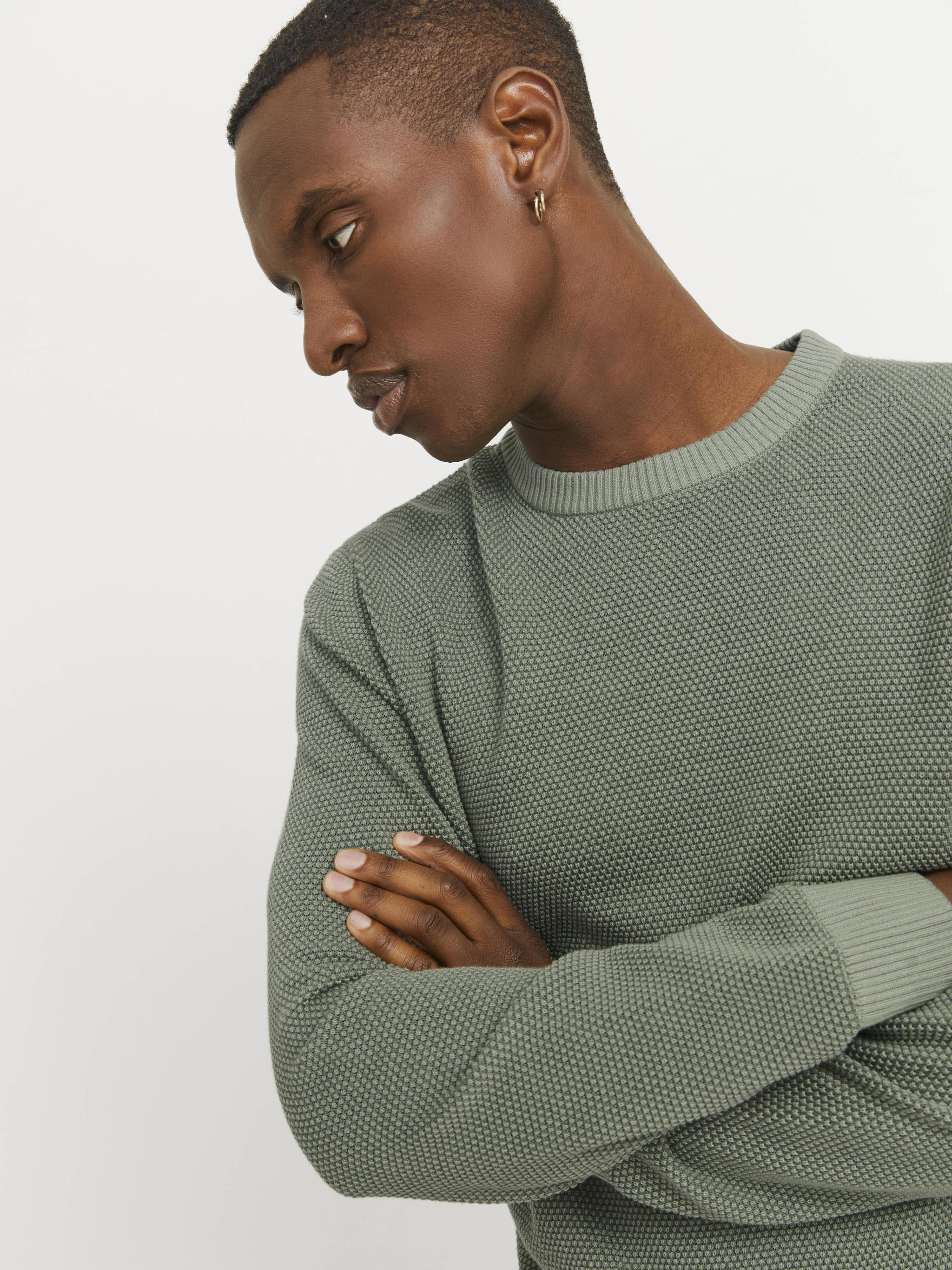 JACK & JONES ESSENTIALS gebreide trui ingebreid patroon | wehkamp