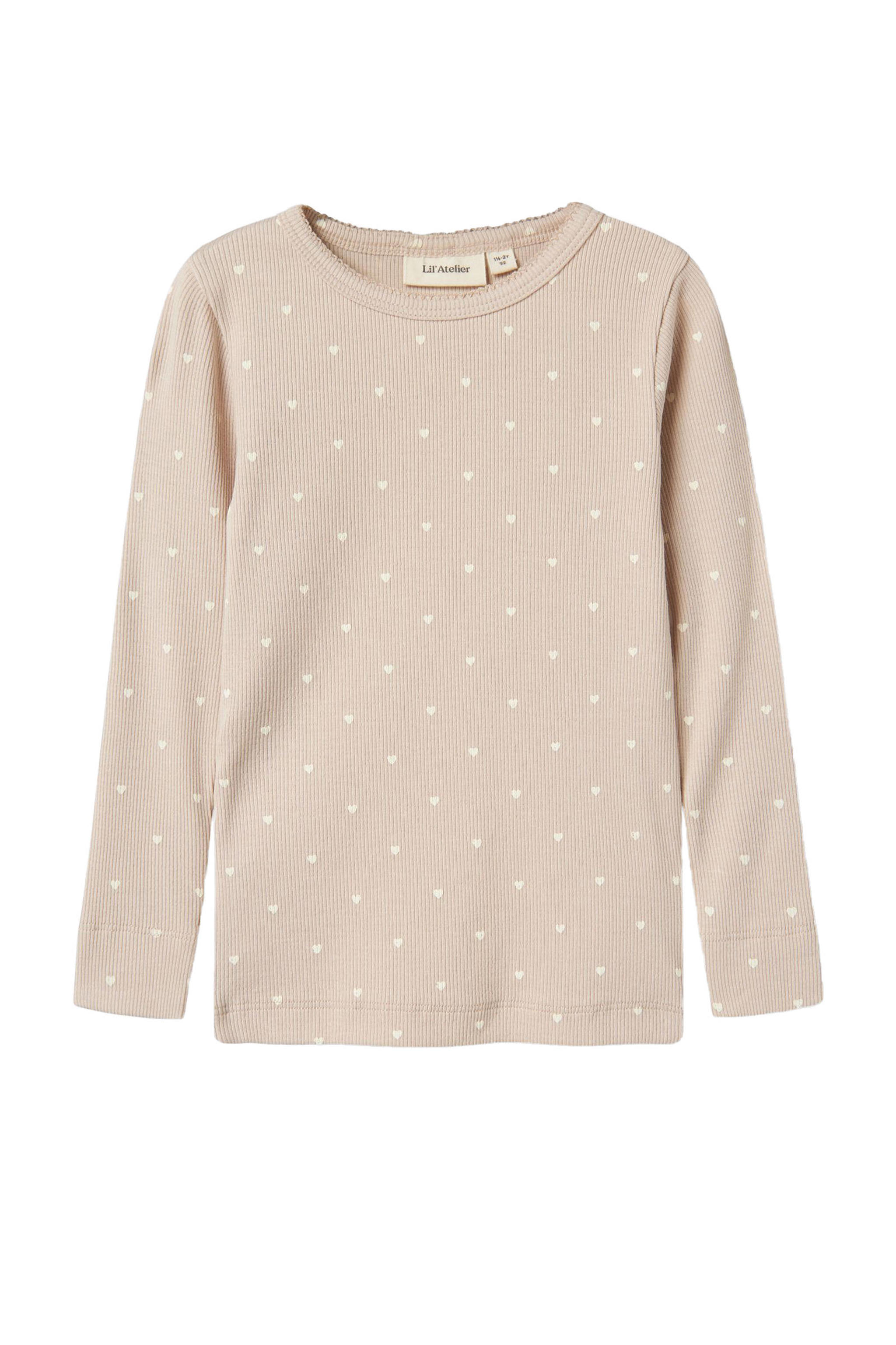 LIL' ATELIER MINI longsleeve zand/wit | wehkamp