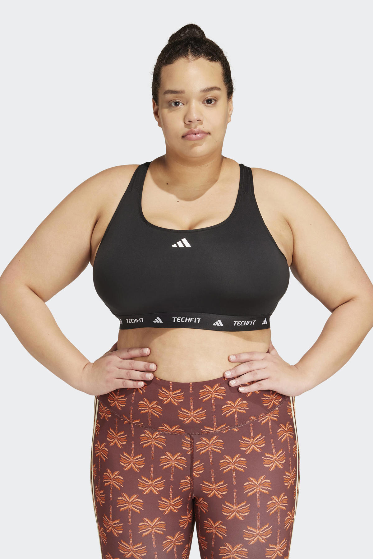 adidas Performance level 2 Plus Size sportbh zwart | wehkamp