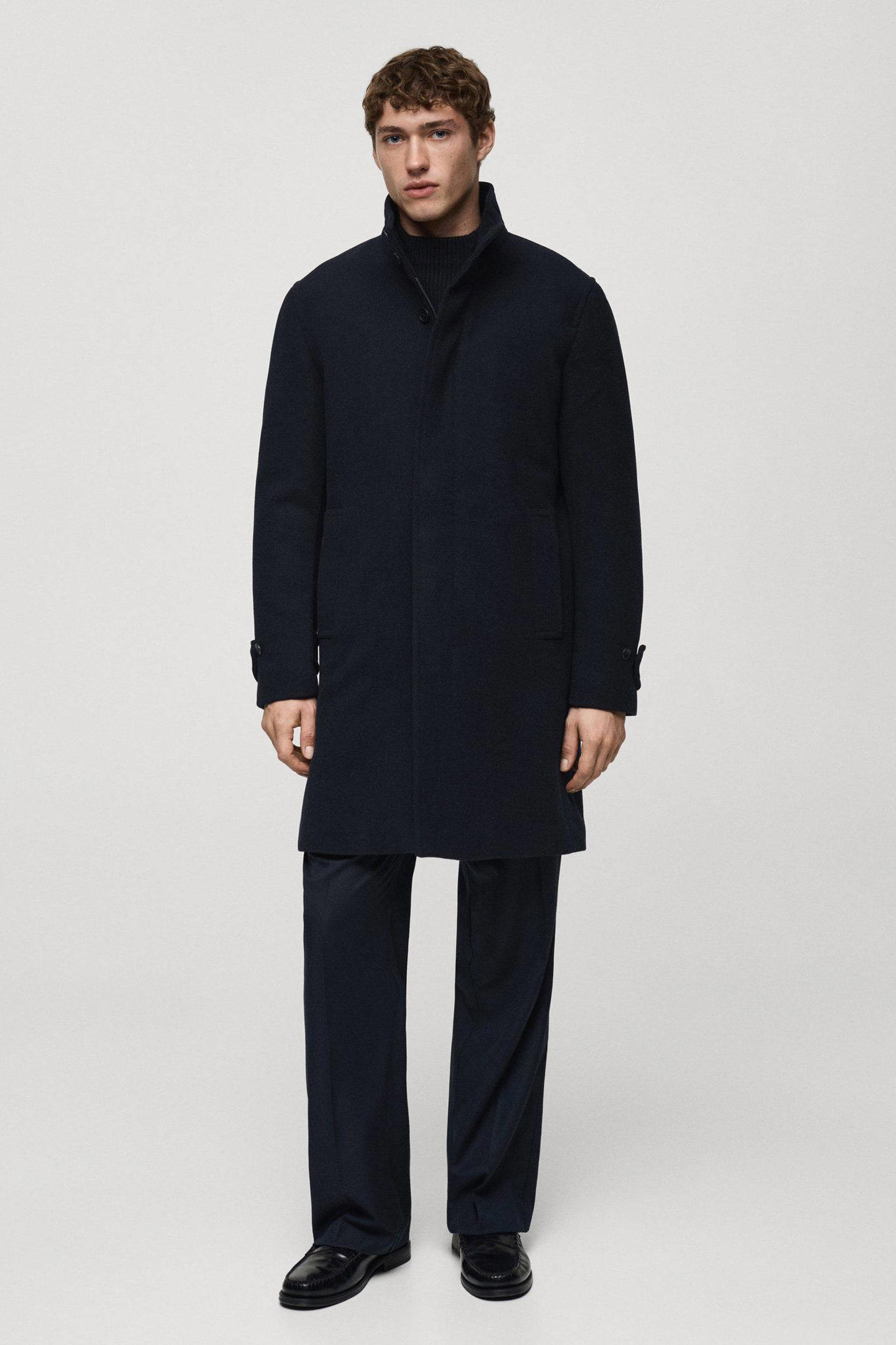 Mango Man manteljas donkerblauw | wehkamp