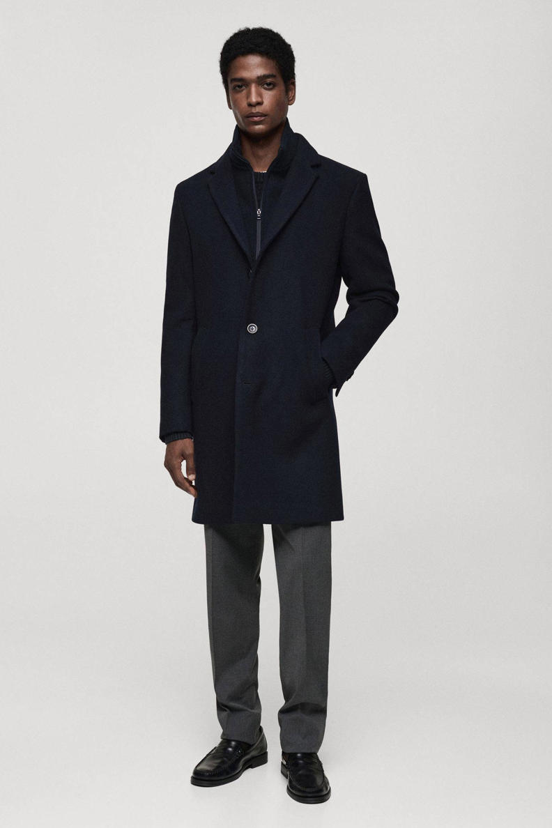Mango Man manteljas donkerblauw | wehkamp