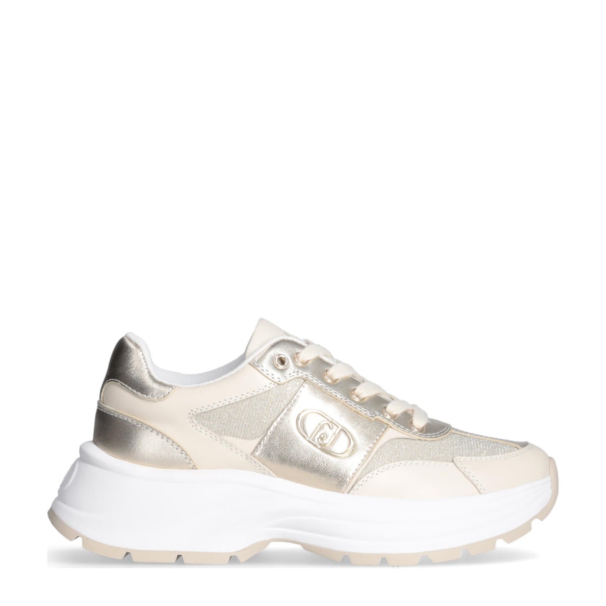 Liu Jo Eva 02 chunky leren sneakers goud | wehkamp