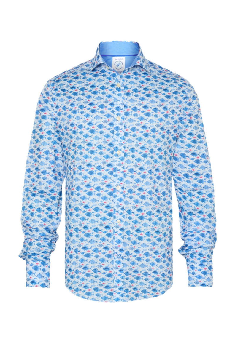 A fish named Fred regular fit overhemd blauw | wehkamp