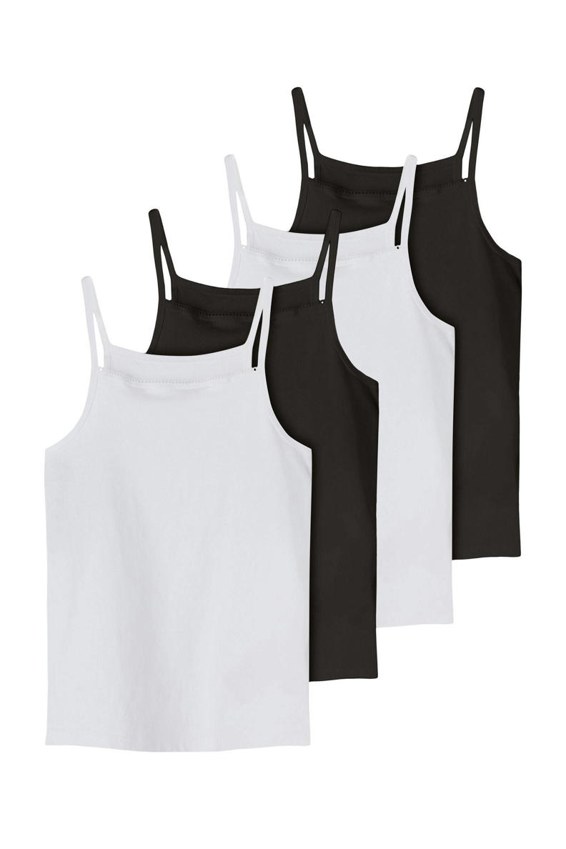 NAME IT KIDS hemd - set van 4 zwart/wit | wehkamp