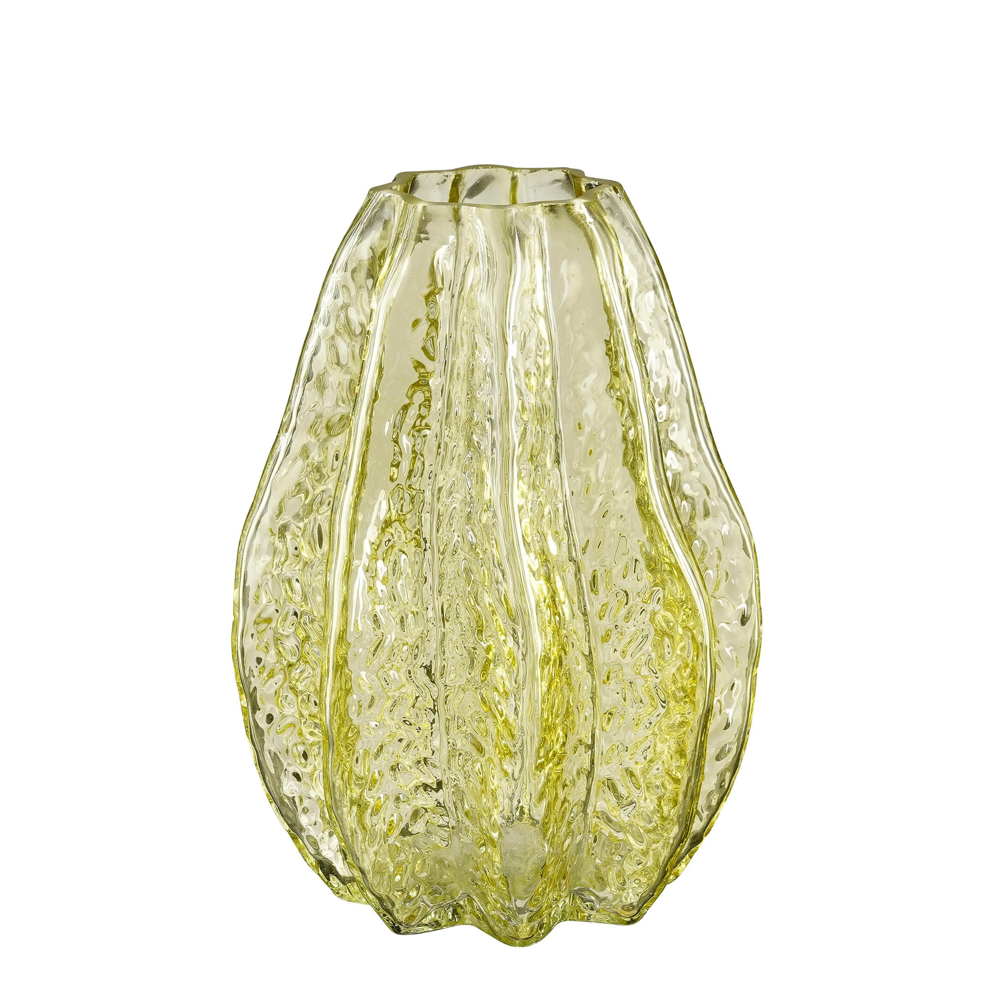 Mica Decorations vaas geel Sasja (20x14 cm) | wehkamp
