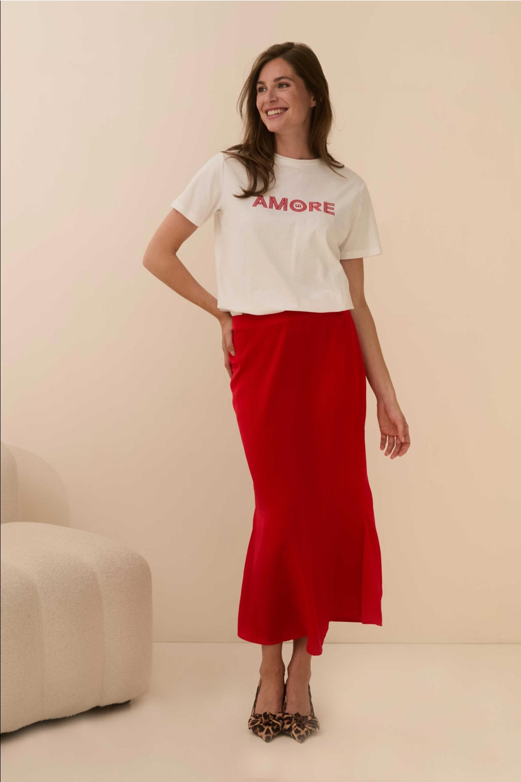 Lofty Manner midi rok rood kopen? | Morgen in huis | wehkamp