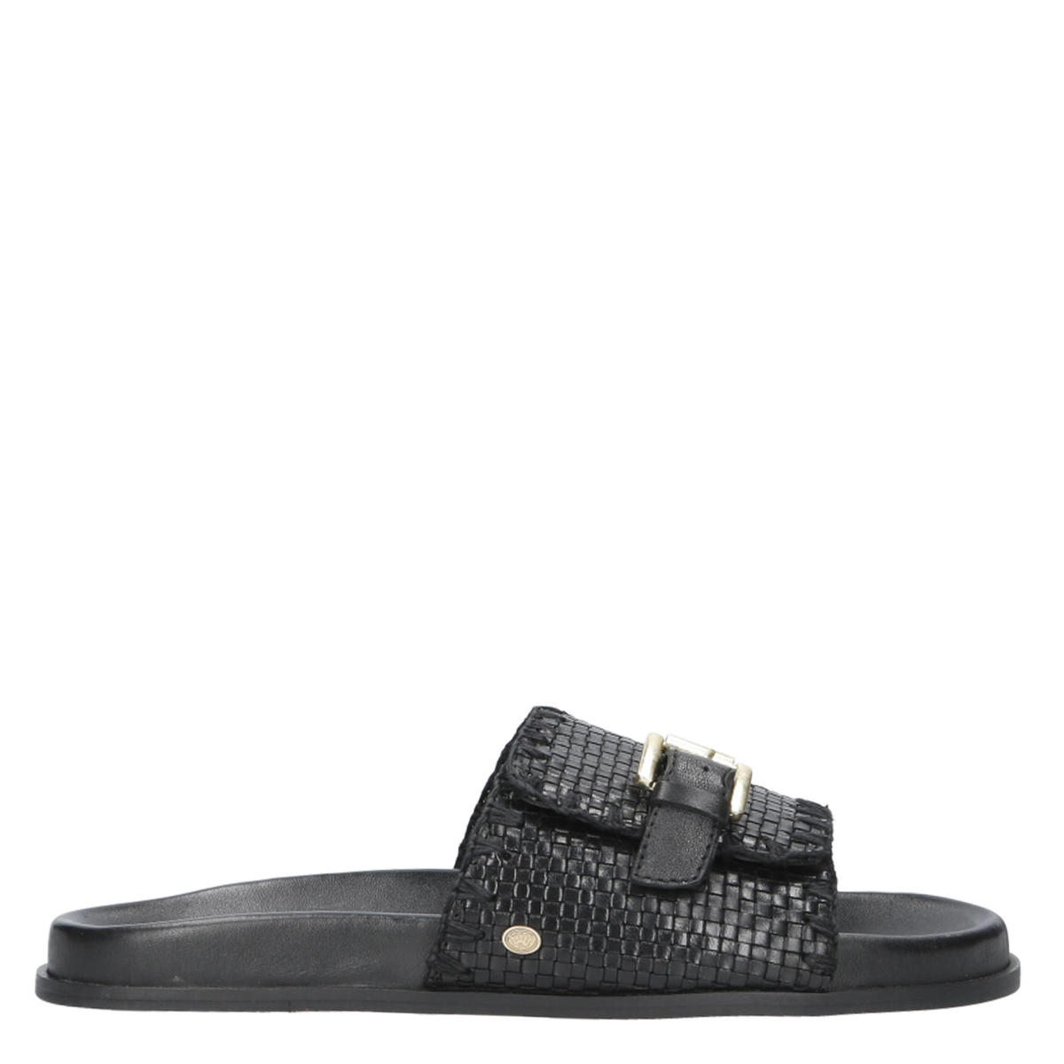 Fred de la Bretoniere Ebby Elena leren slippers zwart | wehkamp