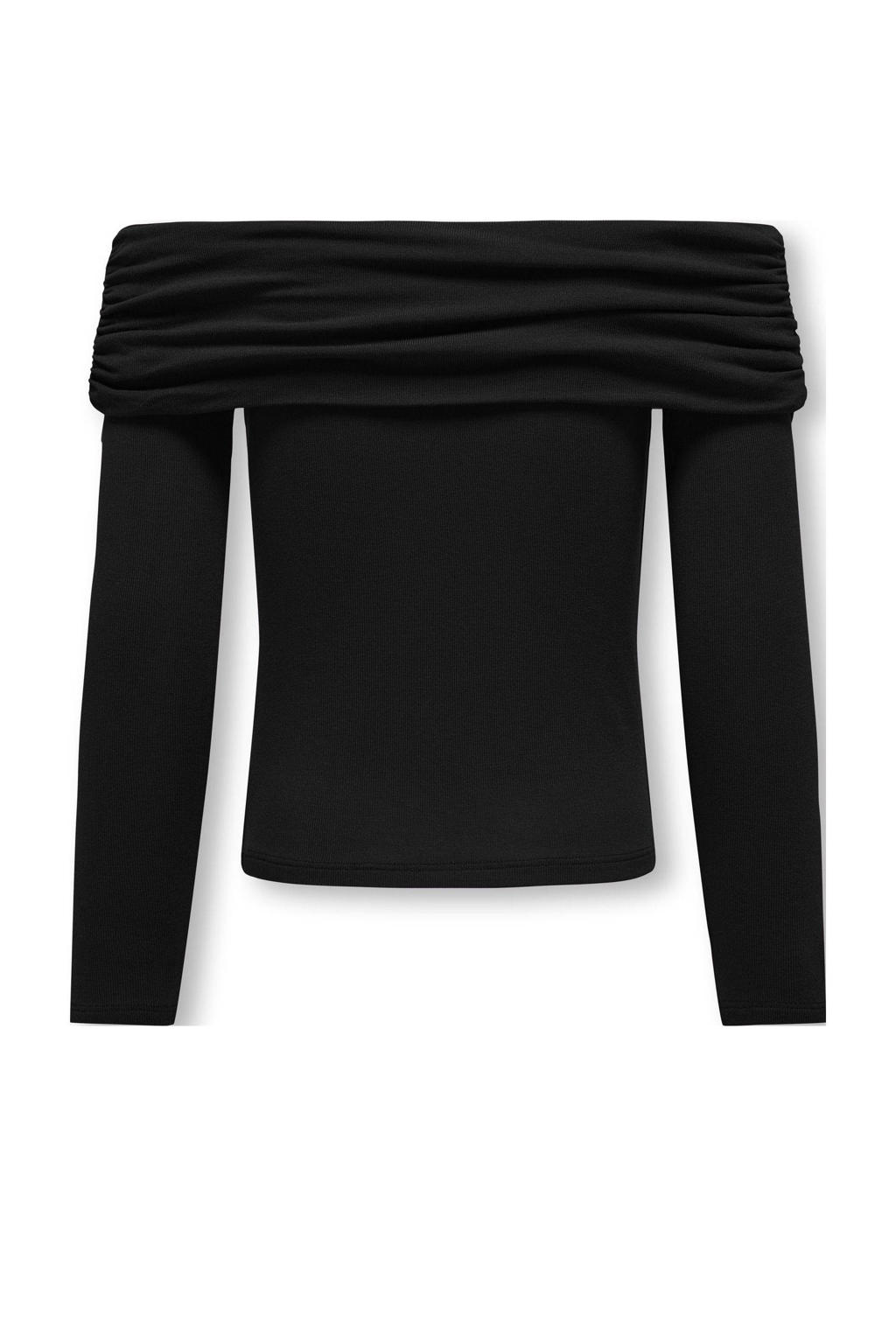 KIDS ONLY GIRL off shoulder top zwart | wehkamp